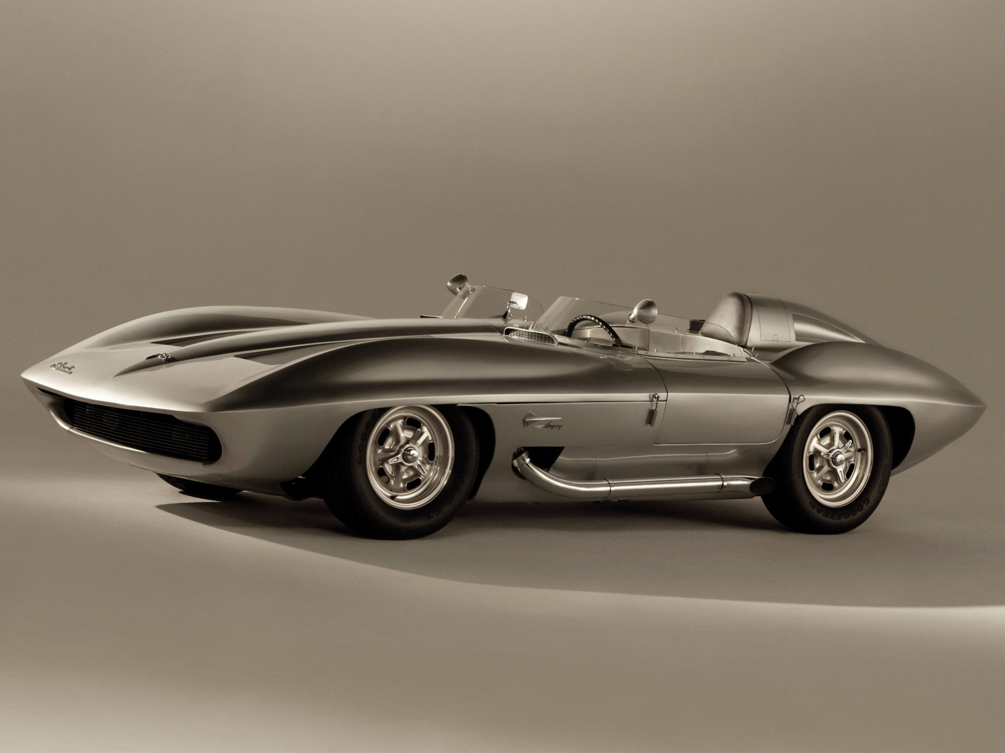 1959, Chevrolet, Corvette, Stingray, Racer, Concept, Retro, Muscle ...