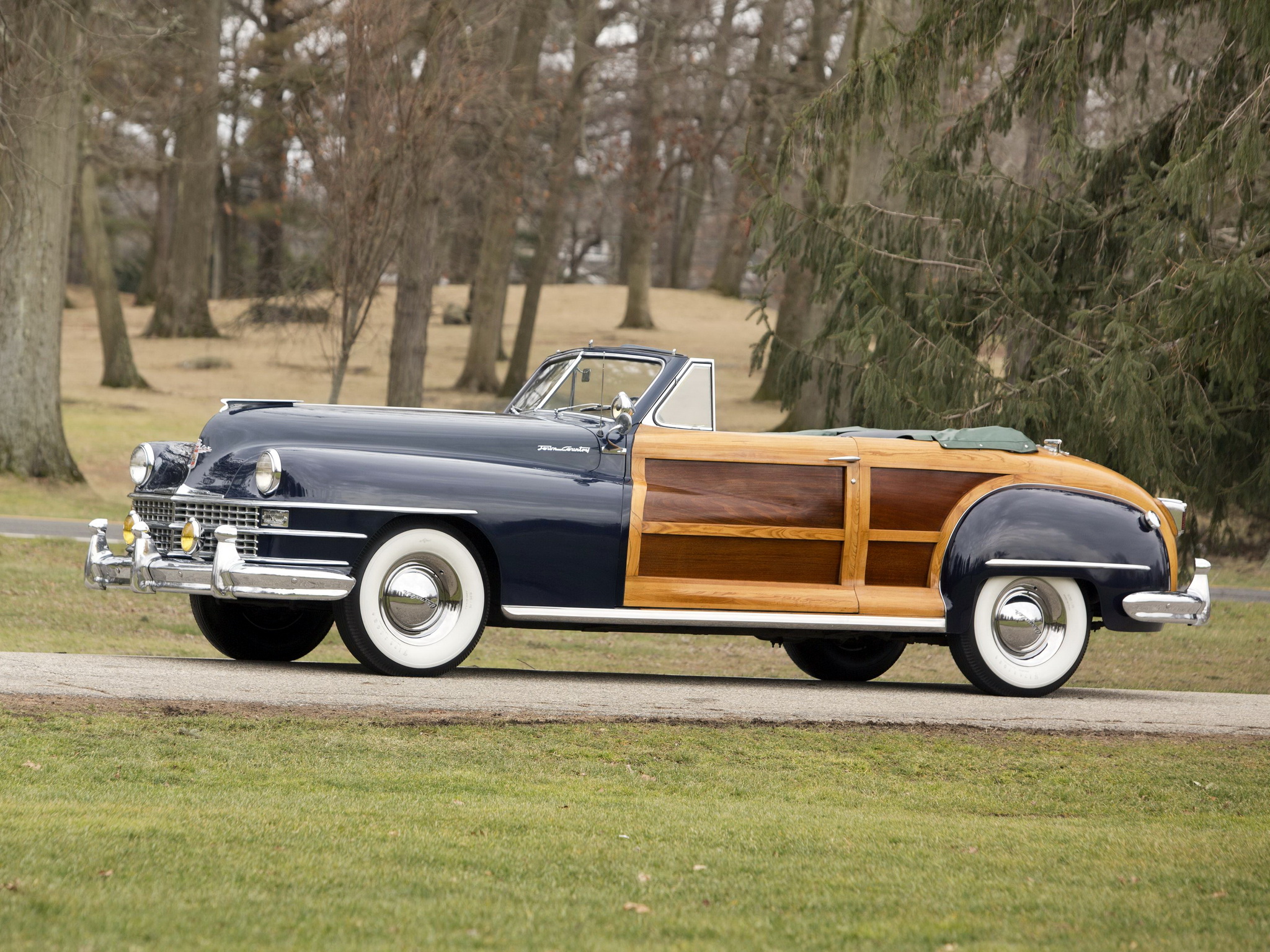 1947, Chrysler, Town, And, Country, Convertible, Retro Wallpapers HD ...