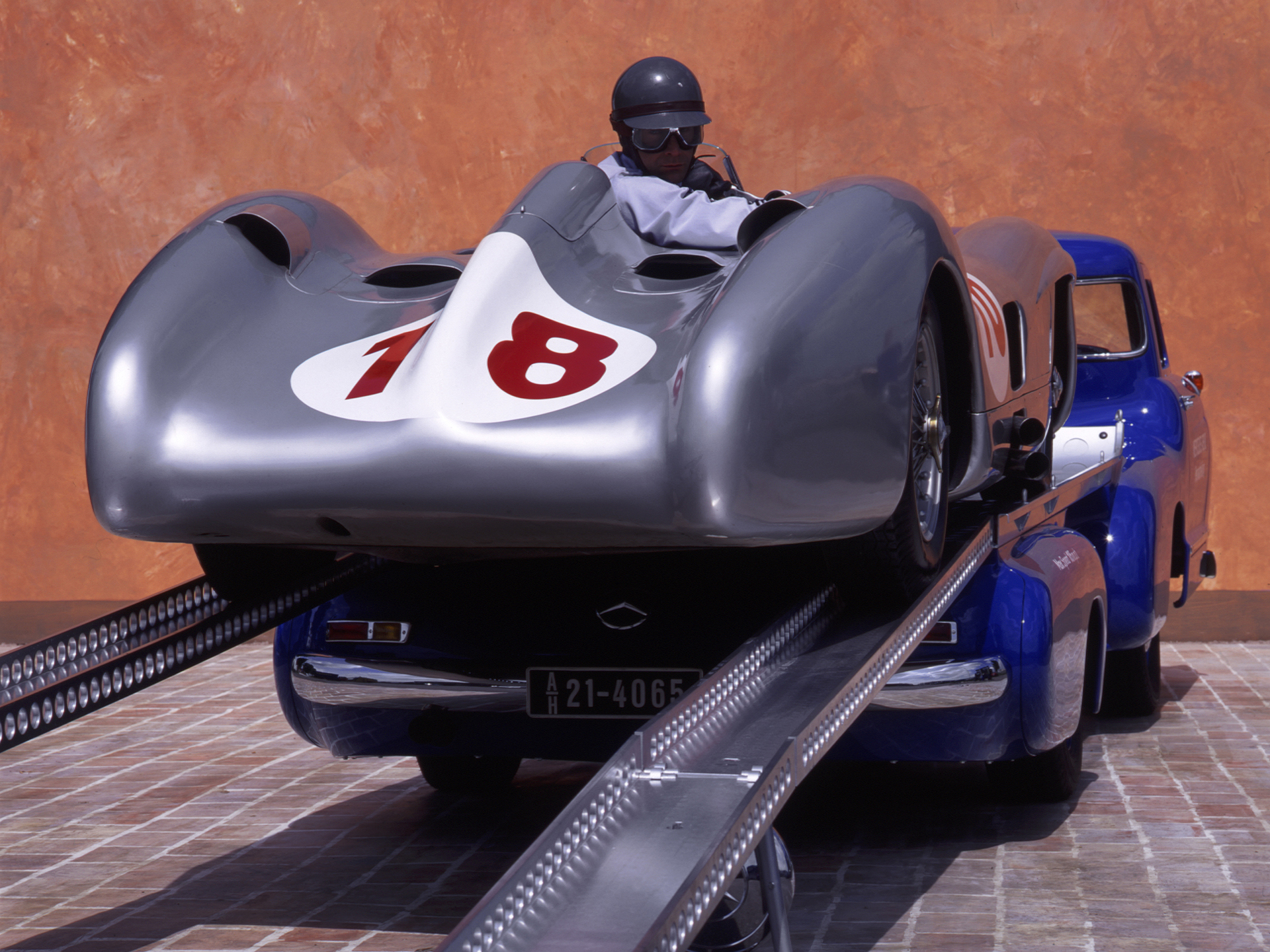 1954, Mercedes, Benz, Blue, Wonder, Transporter, Towtruck, Retro, Race ...