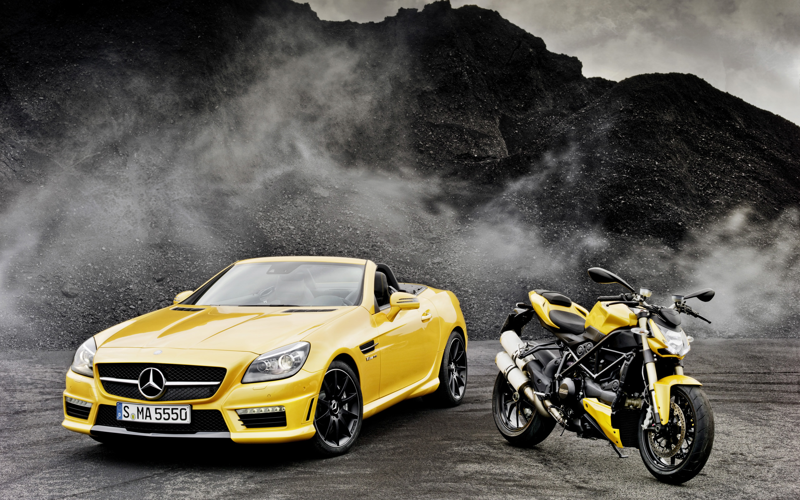 2012, Mercedes, Benz, Slk, 55, Amg, Ducati, Streetfighter, 848 ...