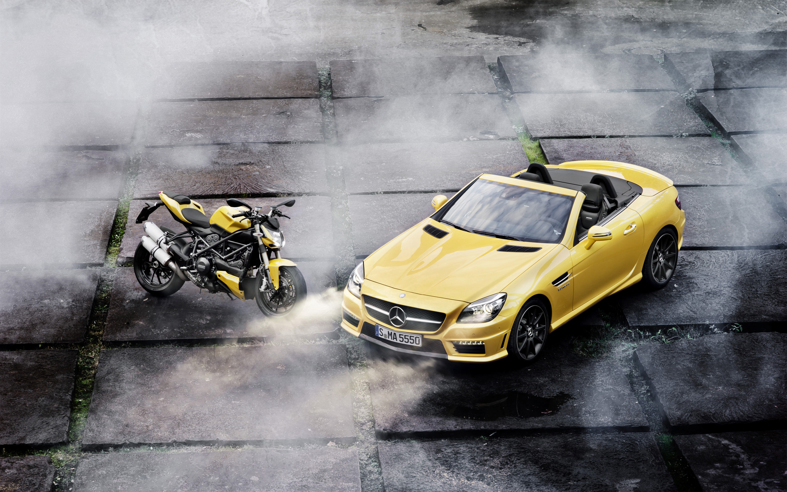 2012, Mercedes, Benz, Slk, 55, Amg, Ducati, Streetfighter, 848 ...