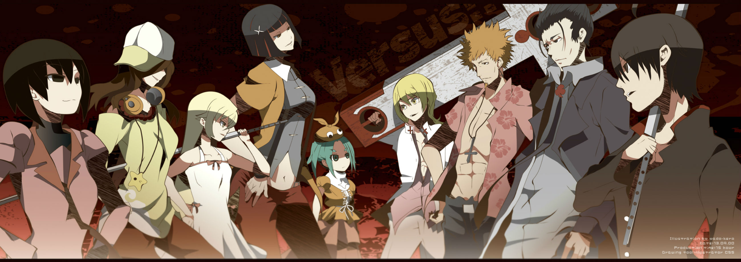 bakemonogatari, Cross, Episode, Gaen, Izuko, Headphones, Kagenui ...