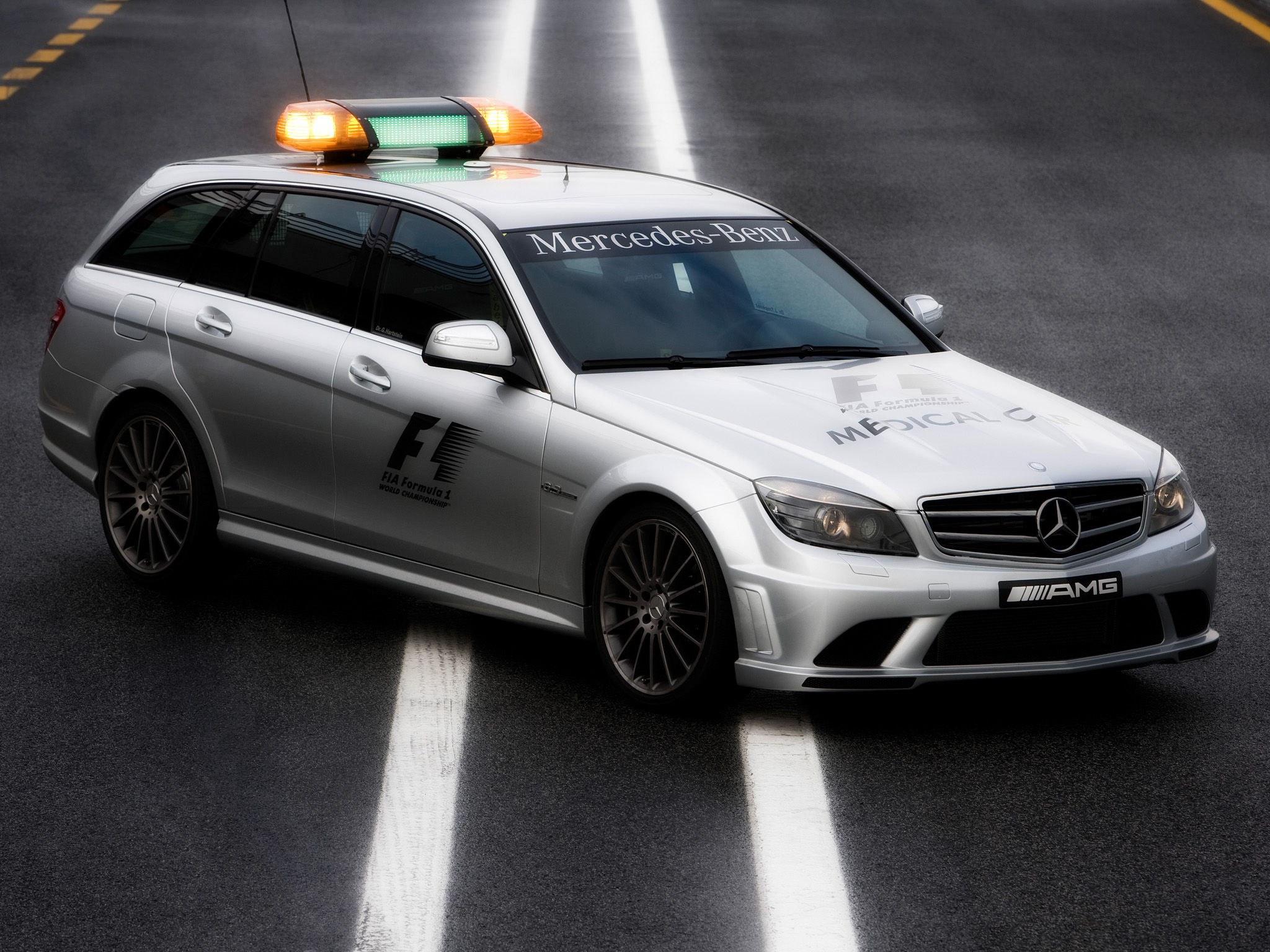 2008, Mercedes, Benz, C63, Amg, Estate, F 1, Medical, Car, S204, Race ...