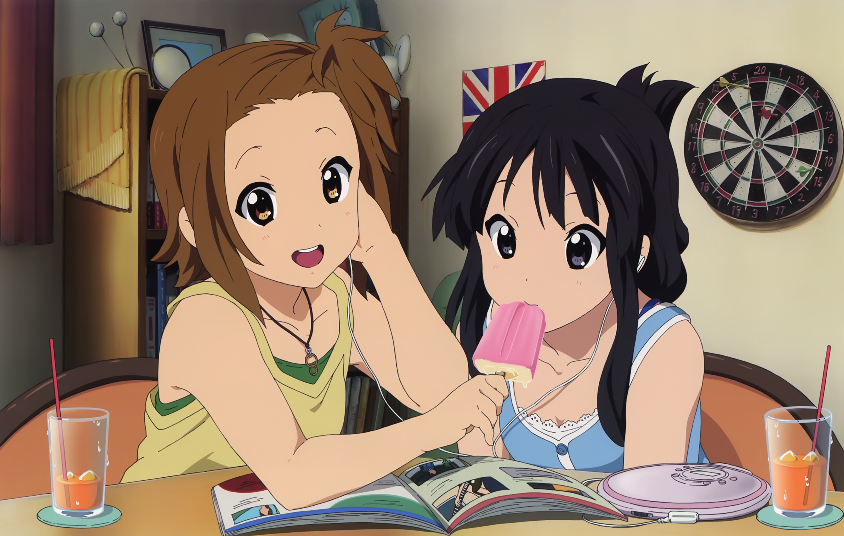 on , Ice, Cream, Akiyama, Mio, Tainaka, Ritsu, Digital, Art, Anime, Fan ...