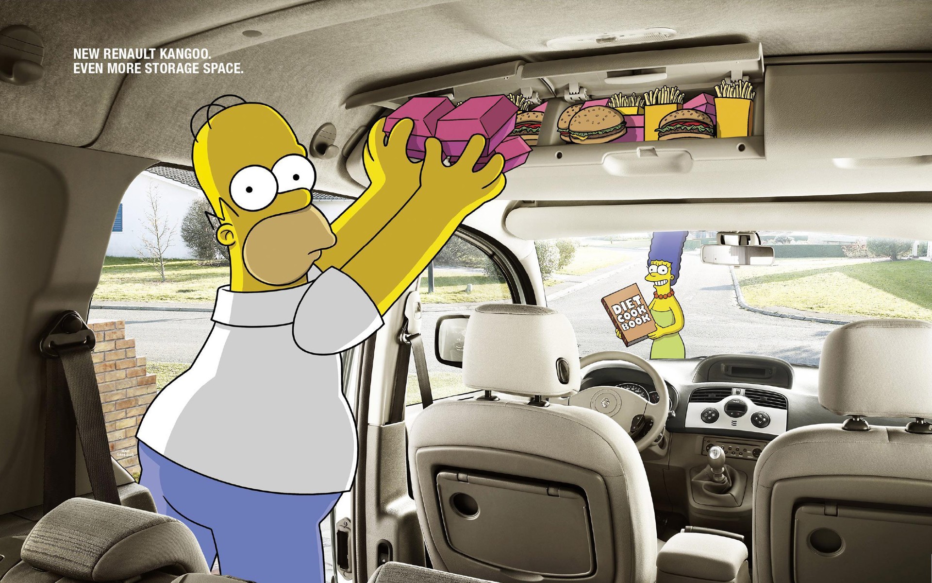 cars, Homer, Simpson, The, Simpsons, Marge, Simpson, Renault Wallpapers ...