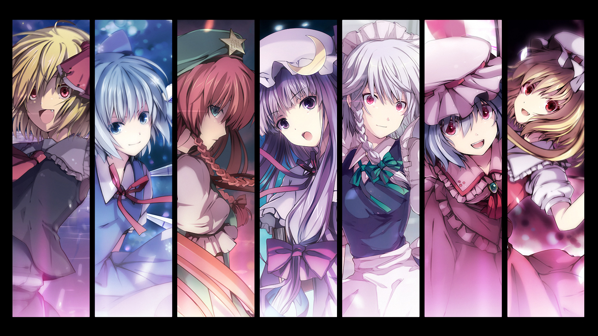 touhou, Cirno, Izayoi, Sakuya, Vampires, Flandre, Scarlet, Hong, Meiling, Panels, Patchouli ...