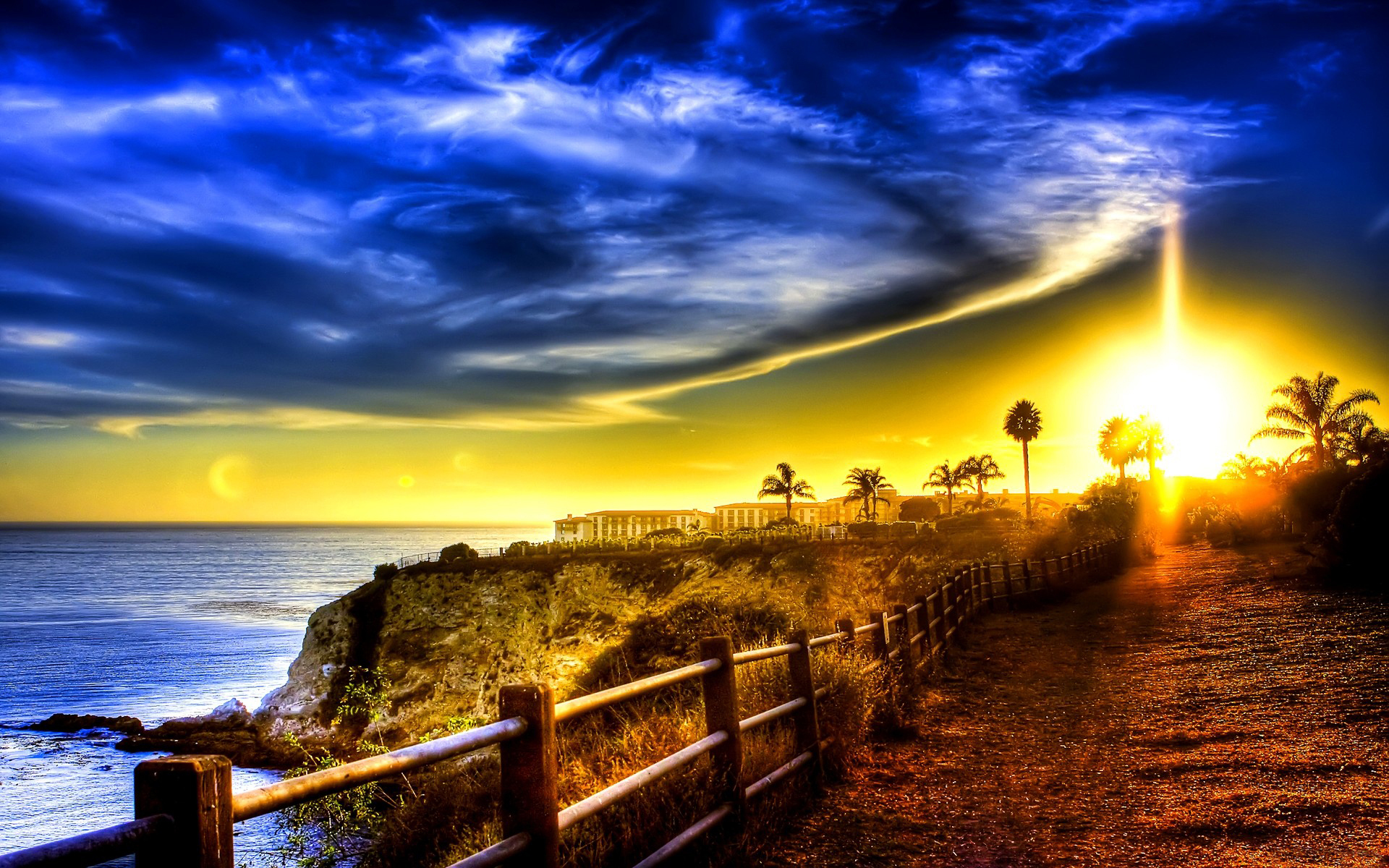 hdr, Roads, Pathways, Skies, Clouds, Oceans, Sea, Water, Sunsets ...