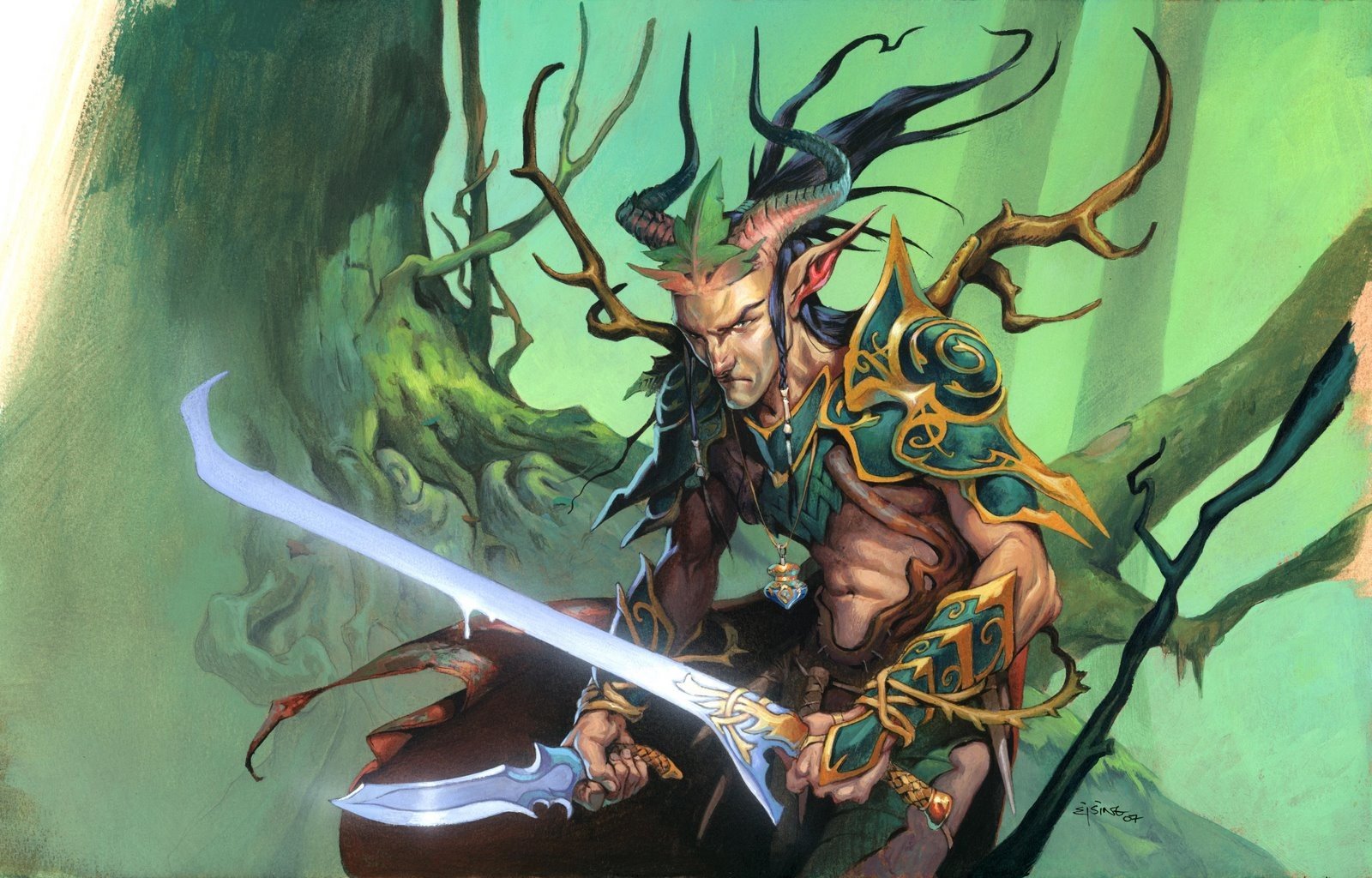 magic , The, Gathering, Fantasy, Art, Elves, Daggers, Swords, Jesper ...