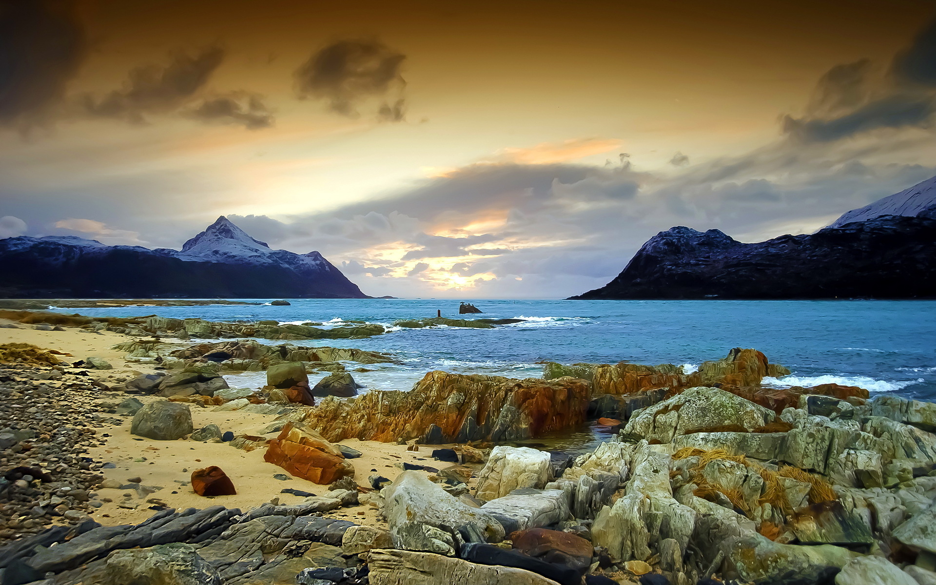 nature, Lakes, Landscapes, Rocks, Beaches, Sand, Wood, Shore, Water ...