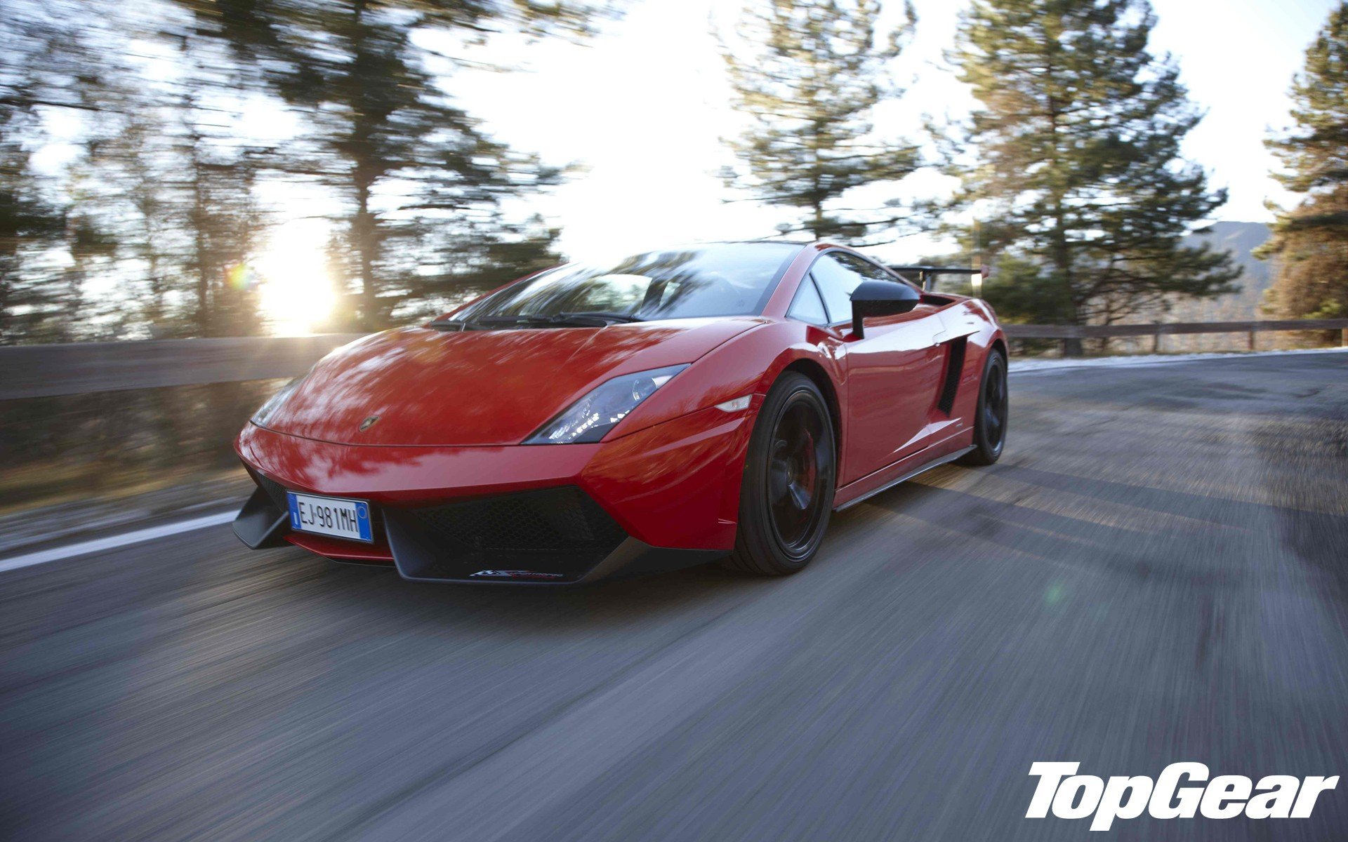 trees, Top, Gear, Chuck, Lamborghini, Gallardo, Lamborghini, Gallardo ...