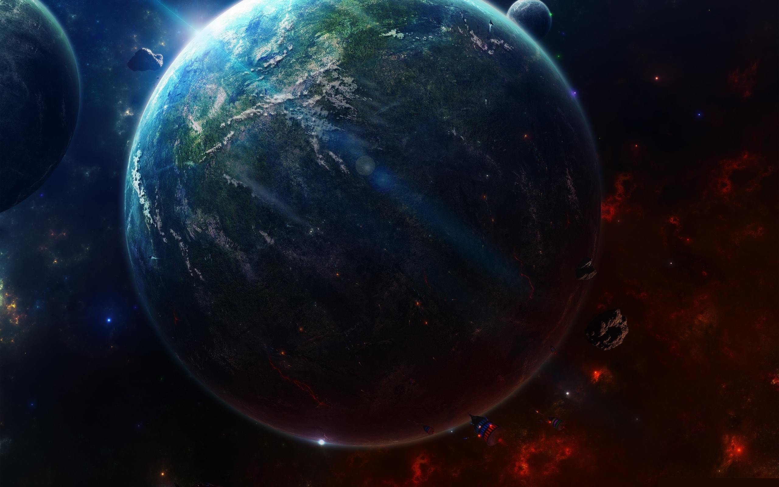 earth, From, Space, , Art Wallpapers HD / Desktop and Mobile Backgrounds