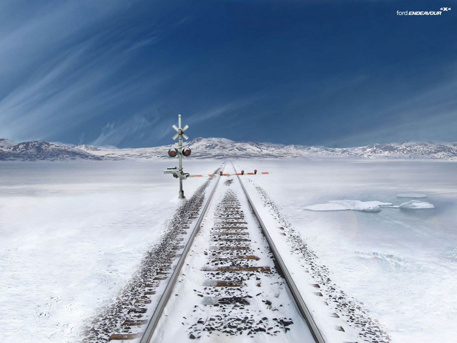 snow, Crossing, Land, Railway Wallpapers HD / Desktop and Mobile ...