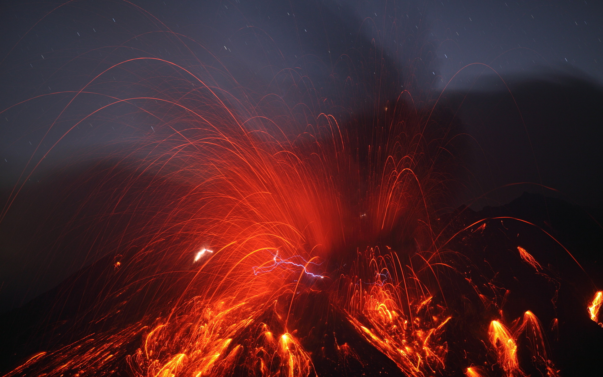nature, Landscapes, Mountains, Volcano, Lava, Fire, Flames, Hot, Heat ...