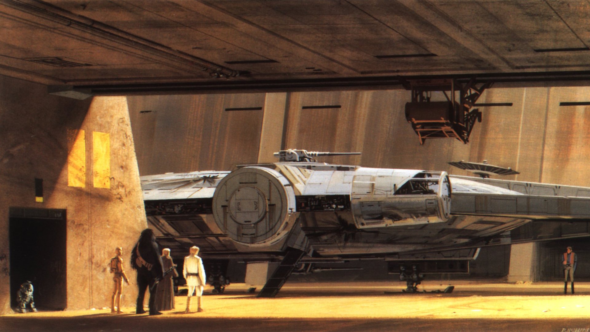 c3po, R2d2, Luke, Skywalker, Chewbacca, Millennium, Falcon, Obi wan ...