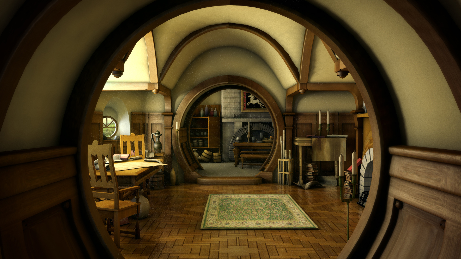 the, Hobbit, Lord, Rings, Lotr, Architecture, House, Room, Building ...