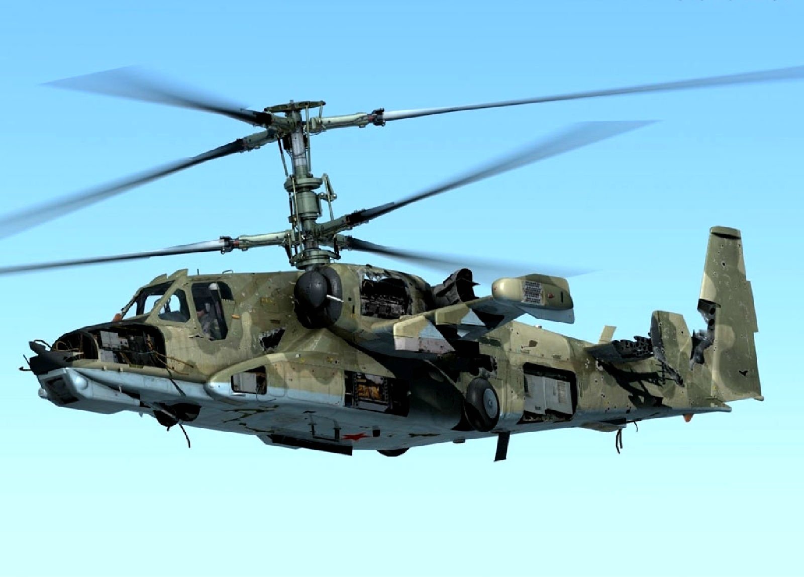 Kamov Ka 50 Black Shark Gunship Attack Helicopter Military