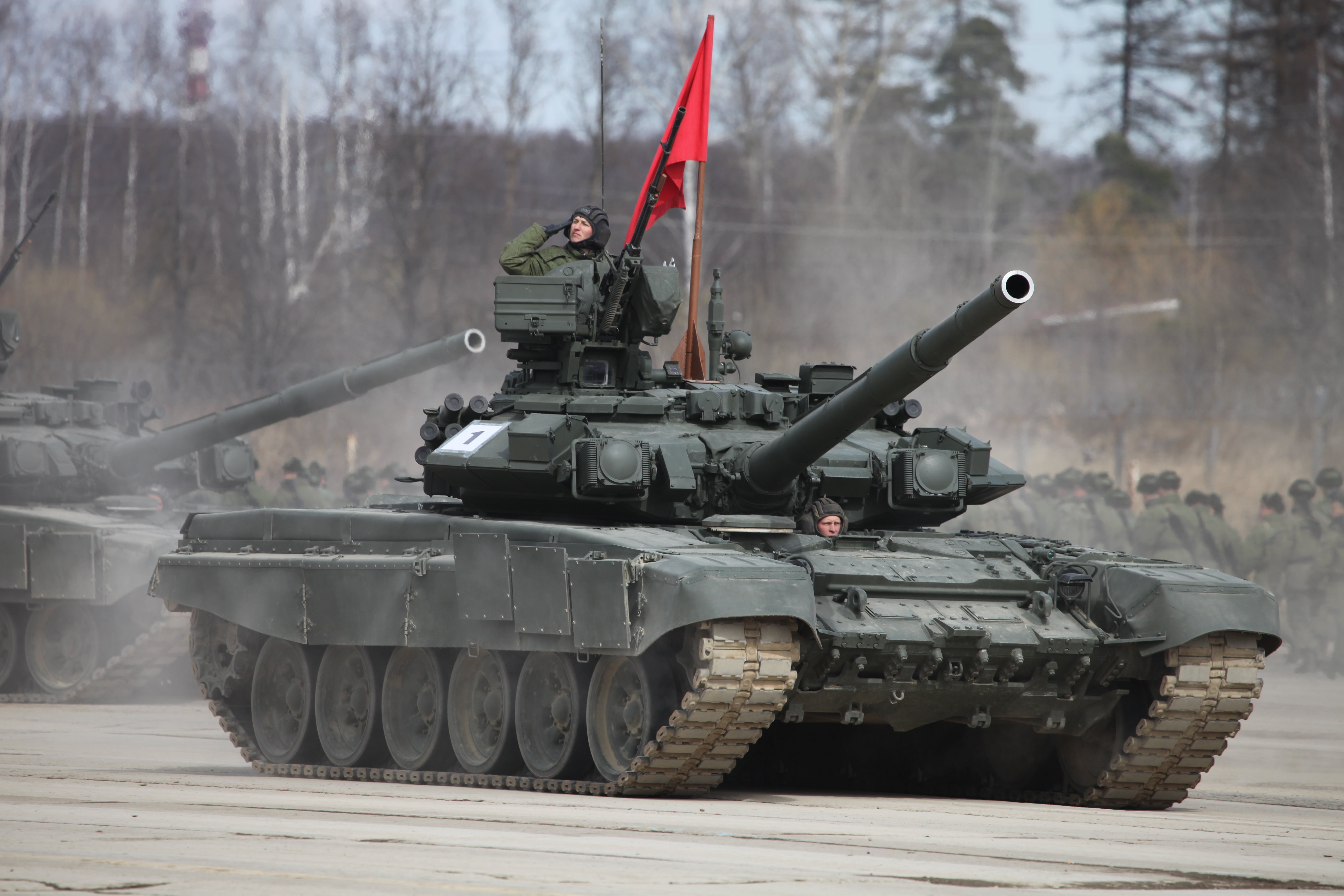 t 90a, Main, Battle, Tank, Red, Flag, Russian, Army, Russia, Parade ...