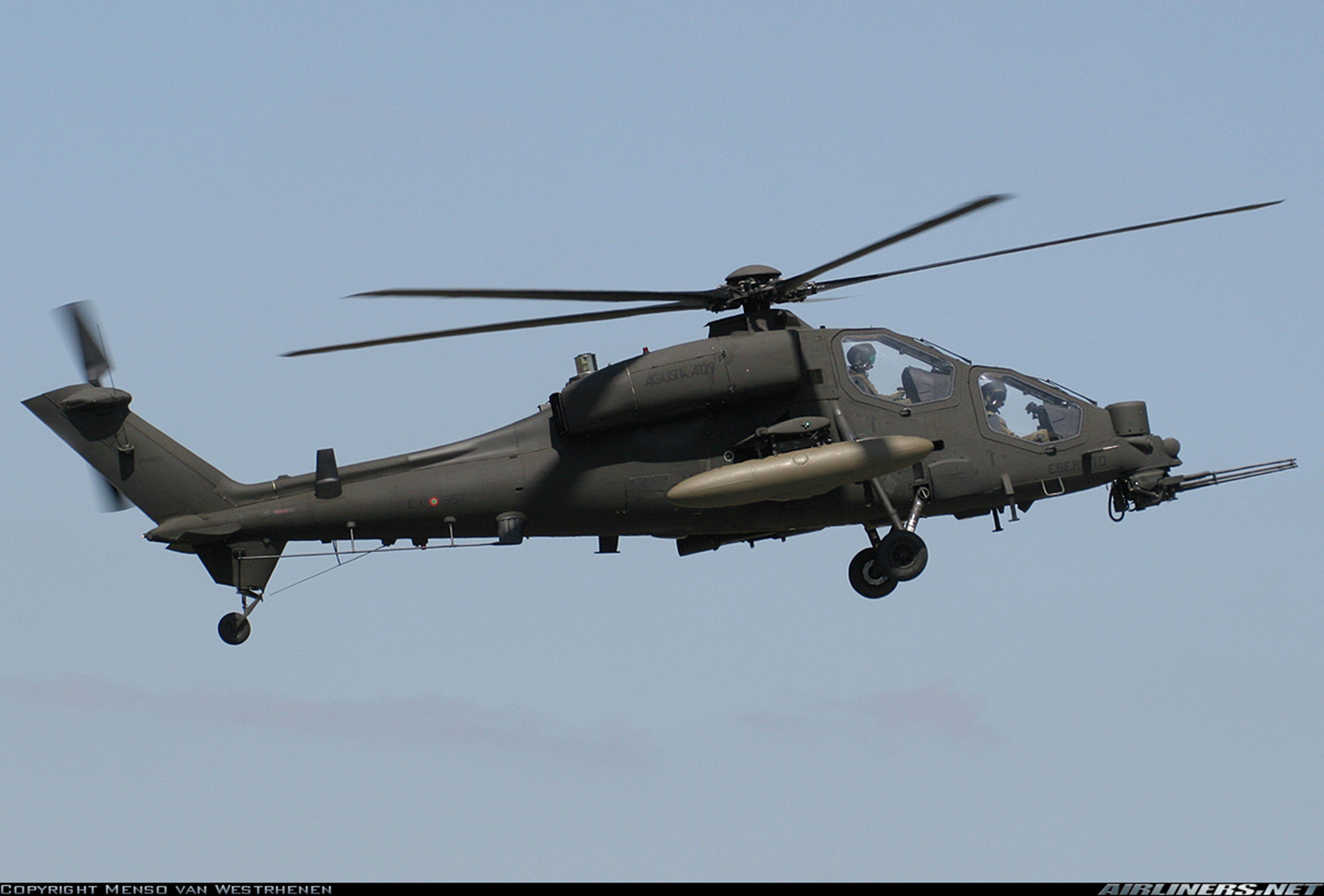 helicopter, Aircraft, Attack, Military, Army, Italy, Agusta, A 129 ...