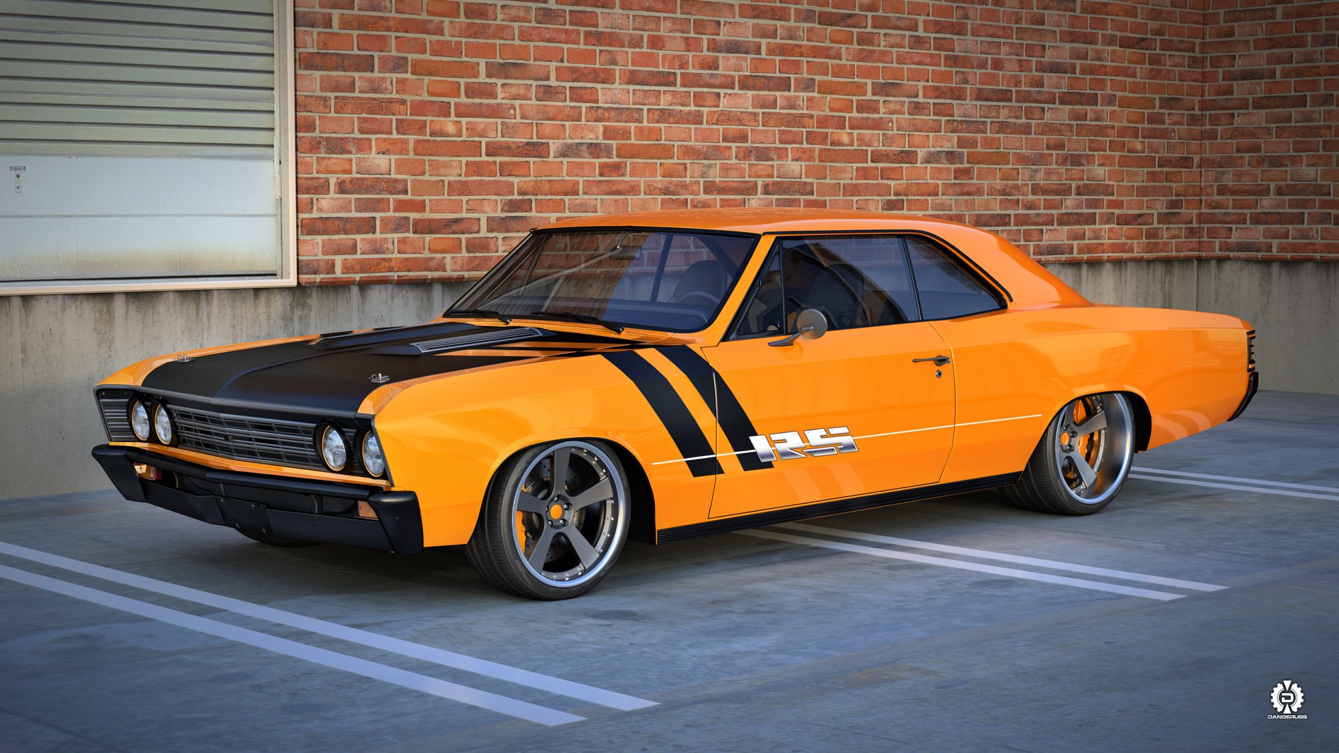 chevelle, Chevrolet, Muscle, Car, Render, Dangeruss, Tuning, Hot, Rod ...