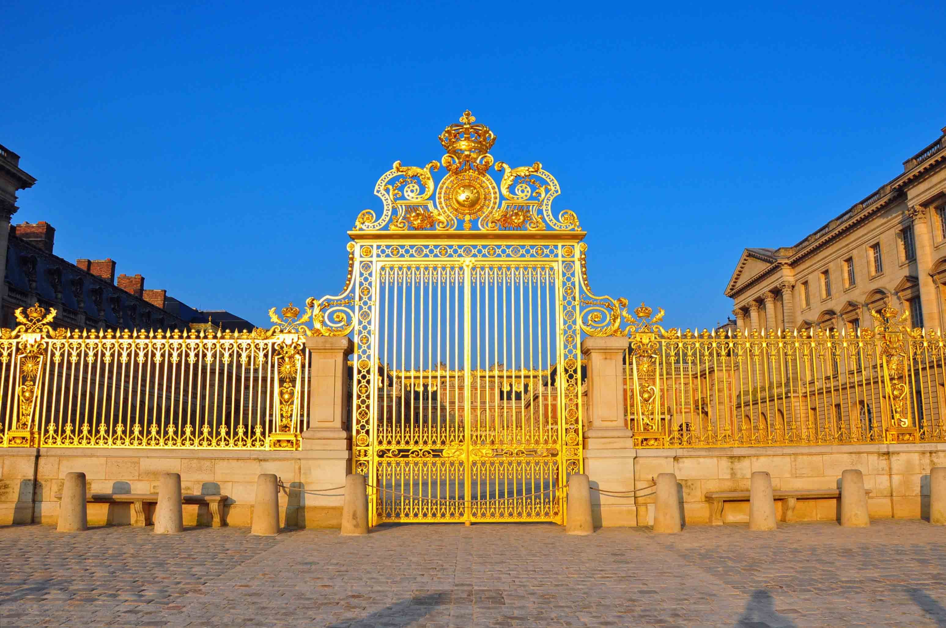 chateau, De, Versailles, Palace, France, French, Building, Fence ...