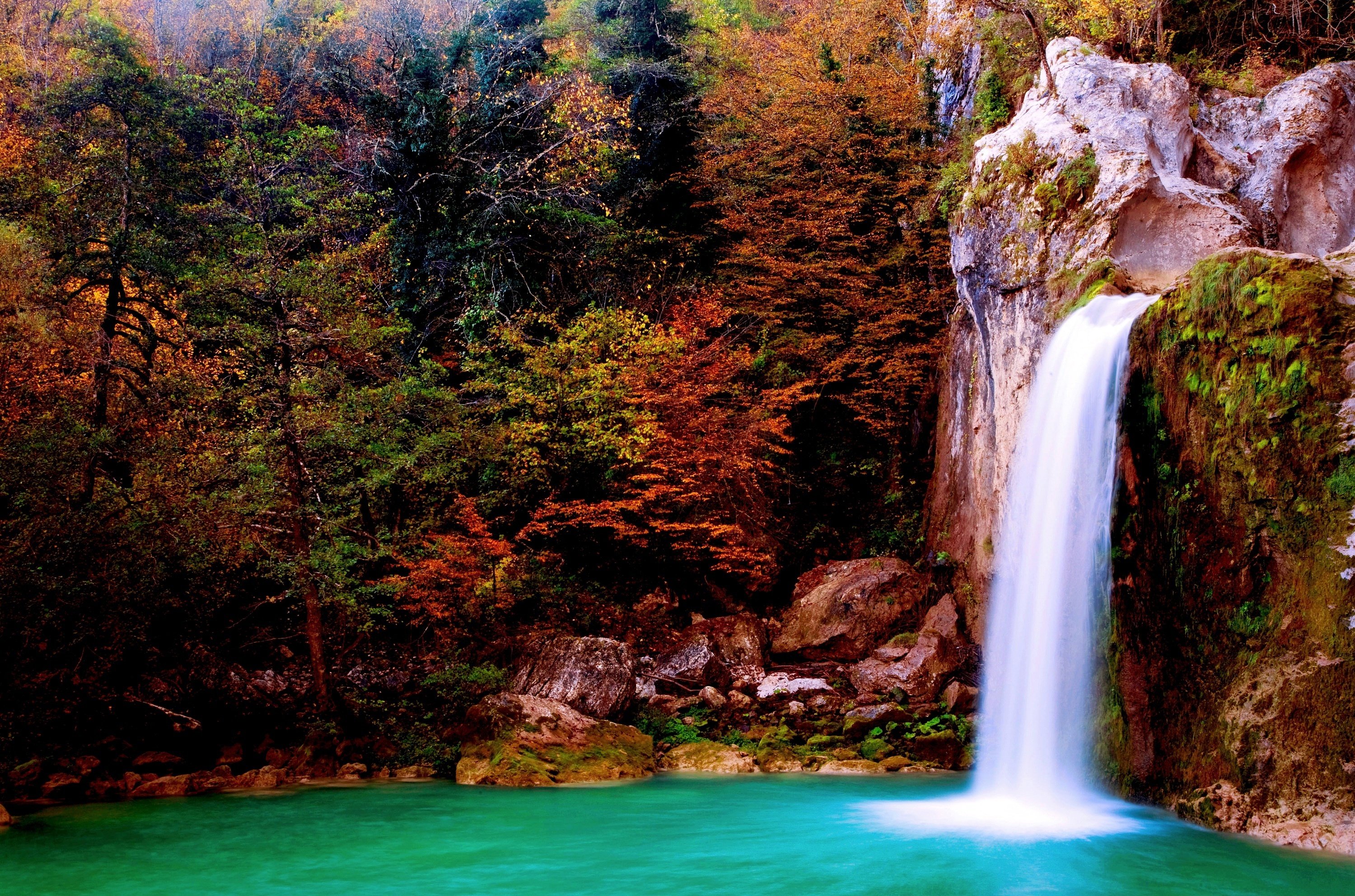 waterfall, Nature, Autumn Wallpapers HD / Desktop and Mobile Backgrounds