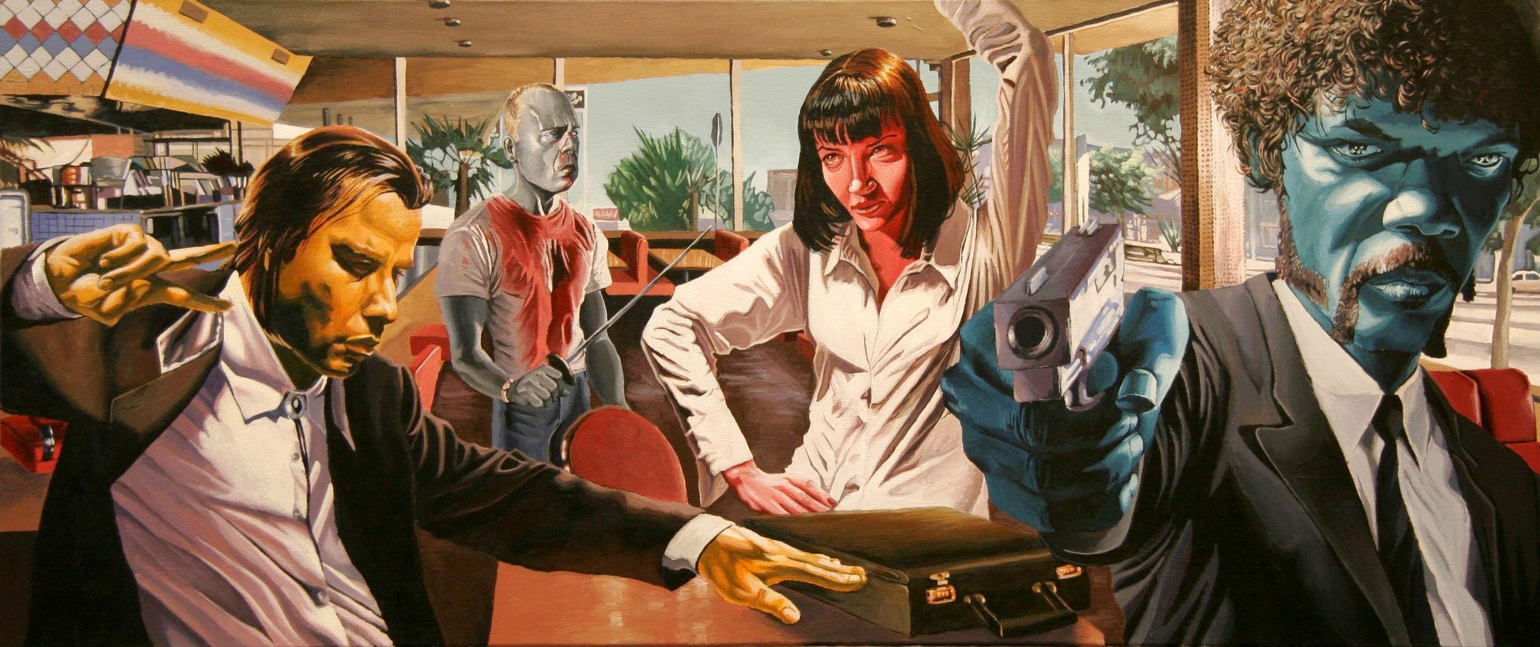 pulp, Fiction, Crime, Thriller, Drama, Comedy Wallpapers HD / Desktop ...