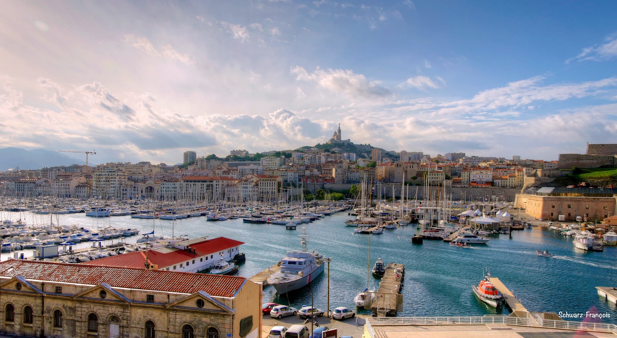 marseille, France, Provence, 13, Cities, Monuments, Panorama, Panoramic ...
