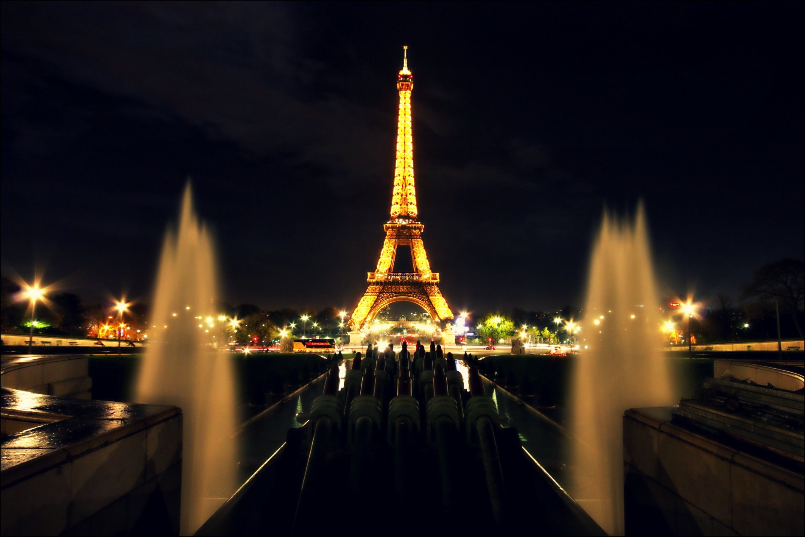 architecture, Cities, France, Light, Towers, Monuments, Night, Panorama ...