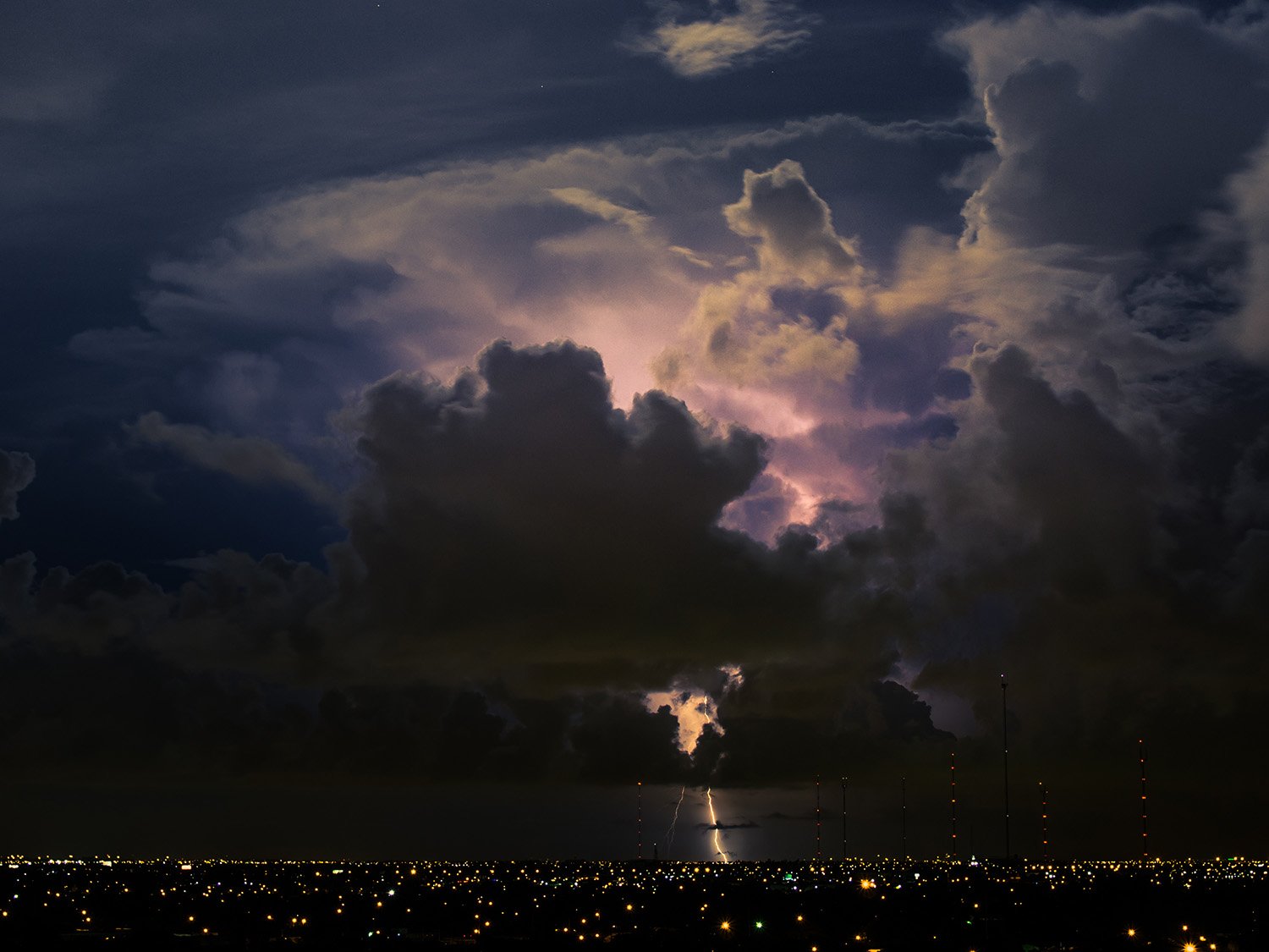 lightning, Night, Light, Nature, Storm, Cities, Sky, Landscapes ...
