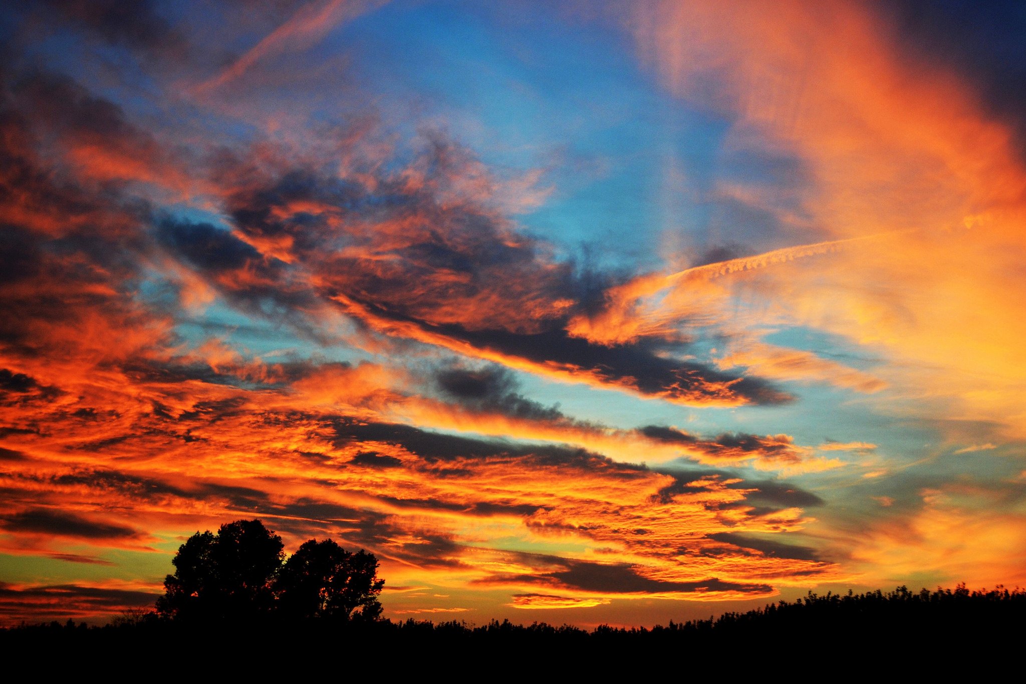 beach, Sky, Sunset, Sun, Trees, Lake, Clouds, Colour, Color, Sea ...