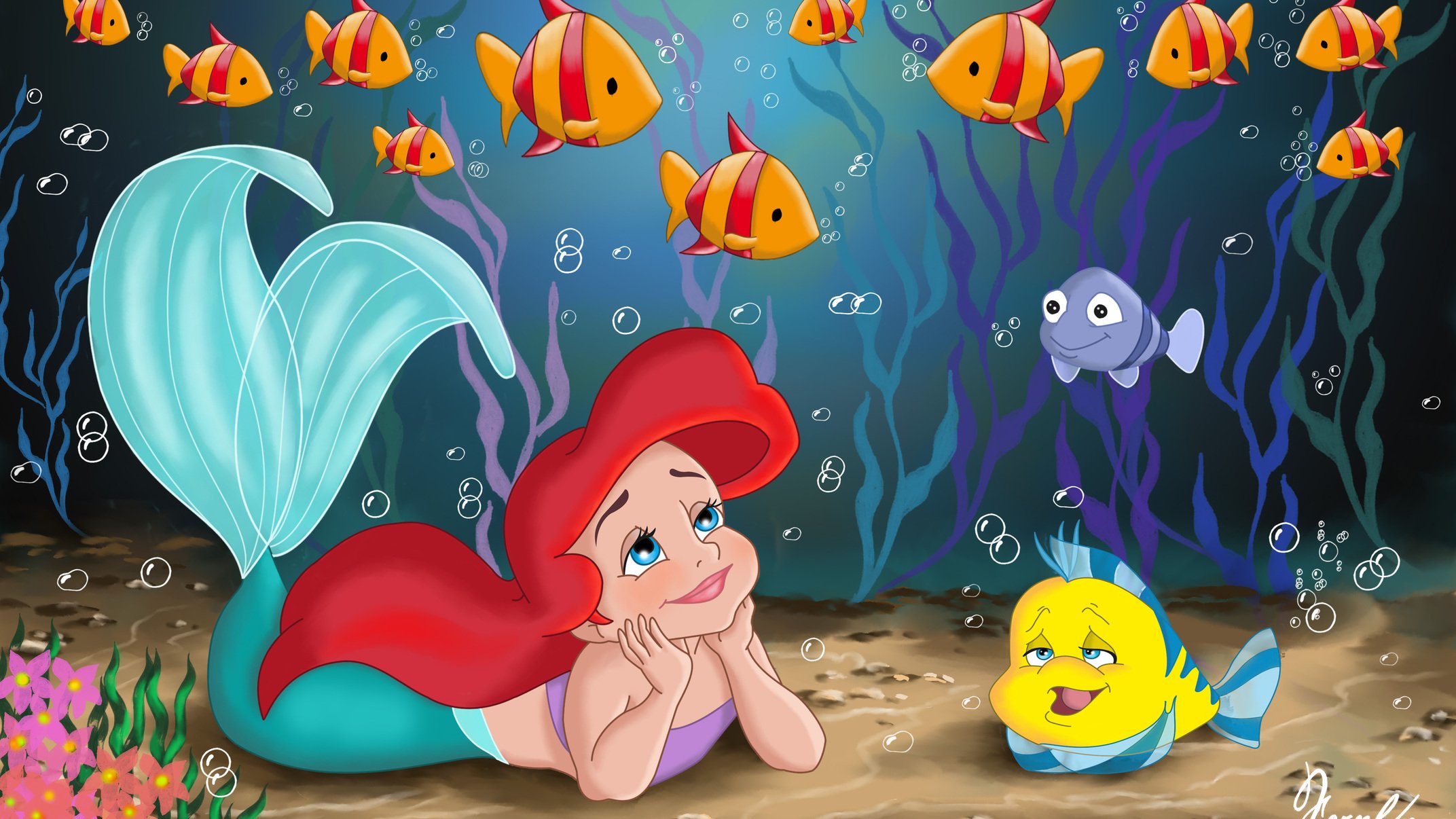 Little Mermaid Disney Fantasy Animation Cartoon Adventure Family