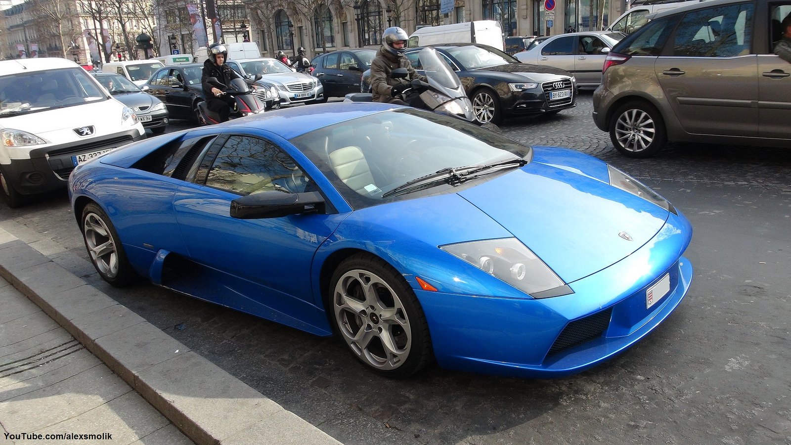 lamborghini, Murcielago, Cars, Coupe, Supercars, Italy, Blue, Bleu ...