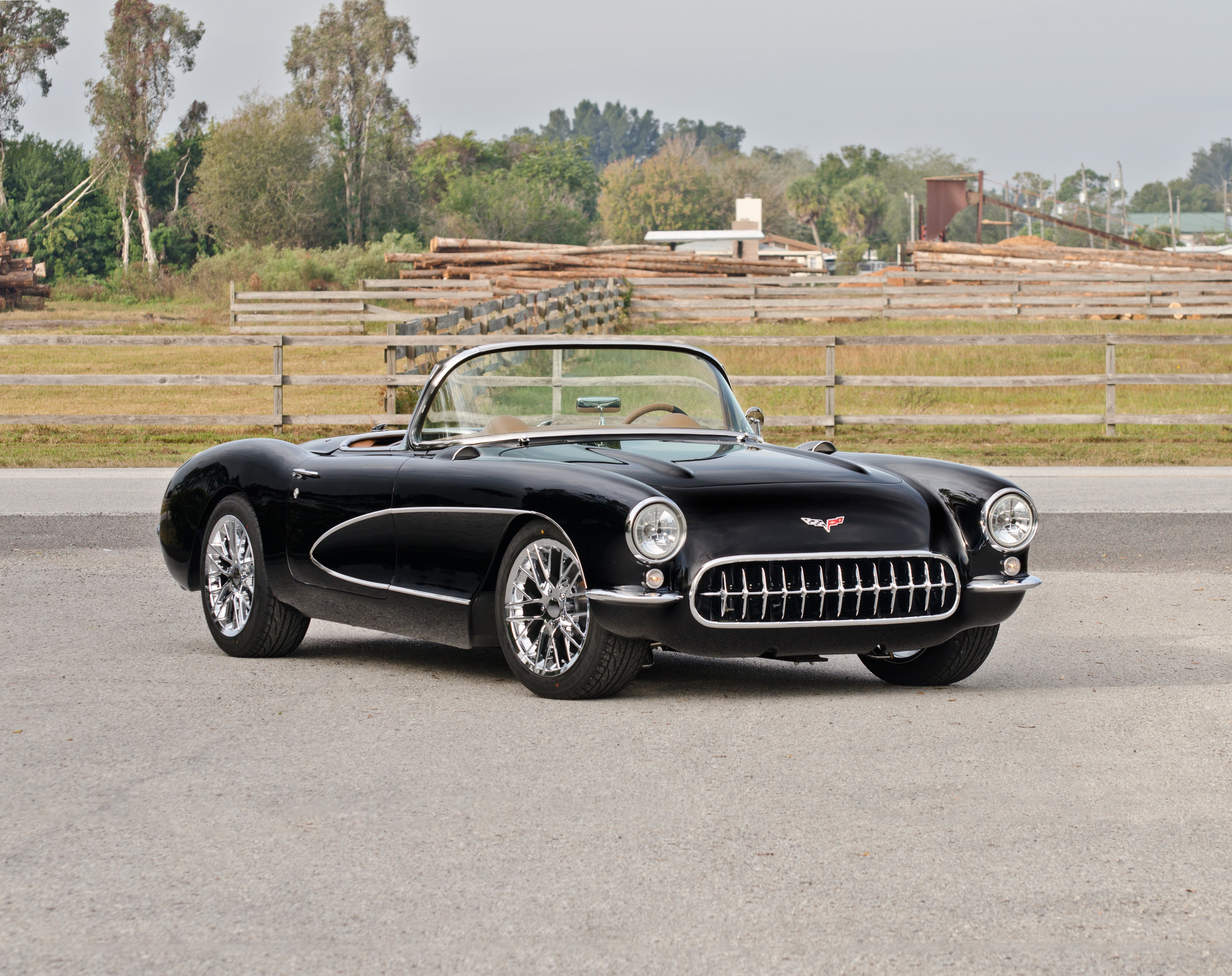 1957, Chevrolet, Corvette, Convertible, Streetrod, Street, Rod, Hot ...
