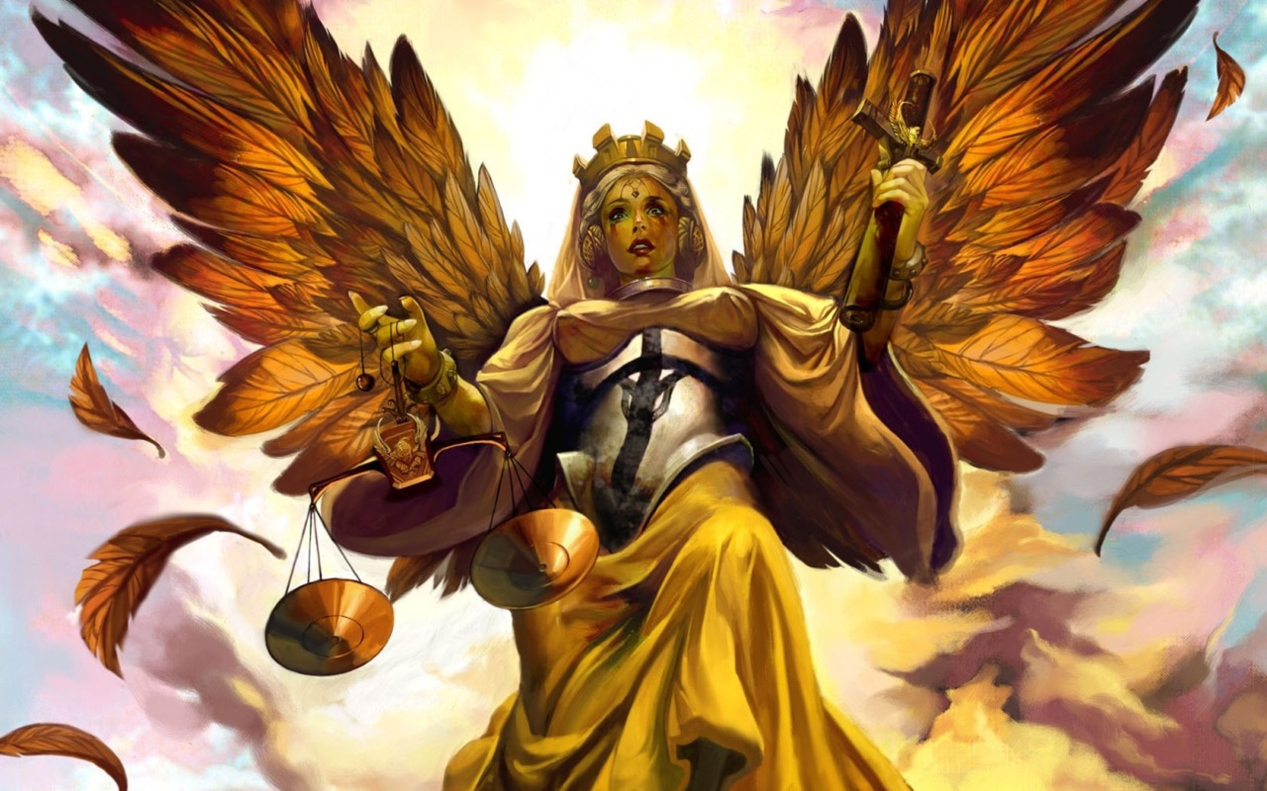 art, , Fantasy, Angel, Crucifix, Balance, Justice Wallpapers HD ...