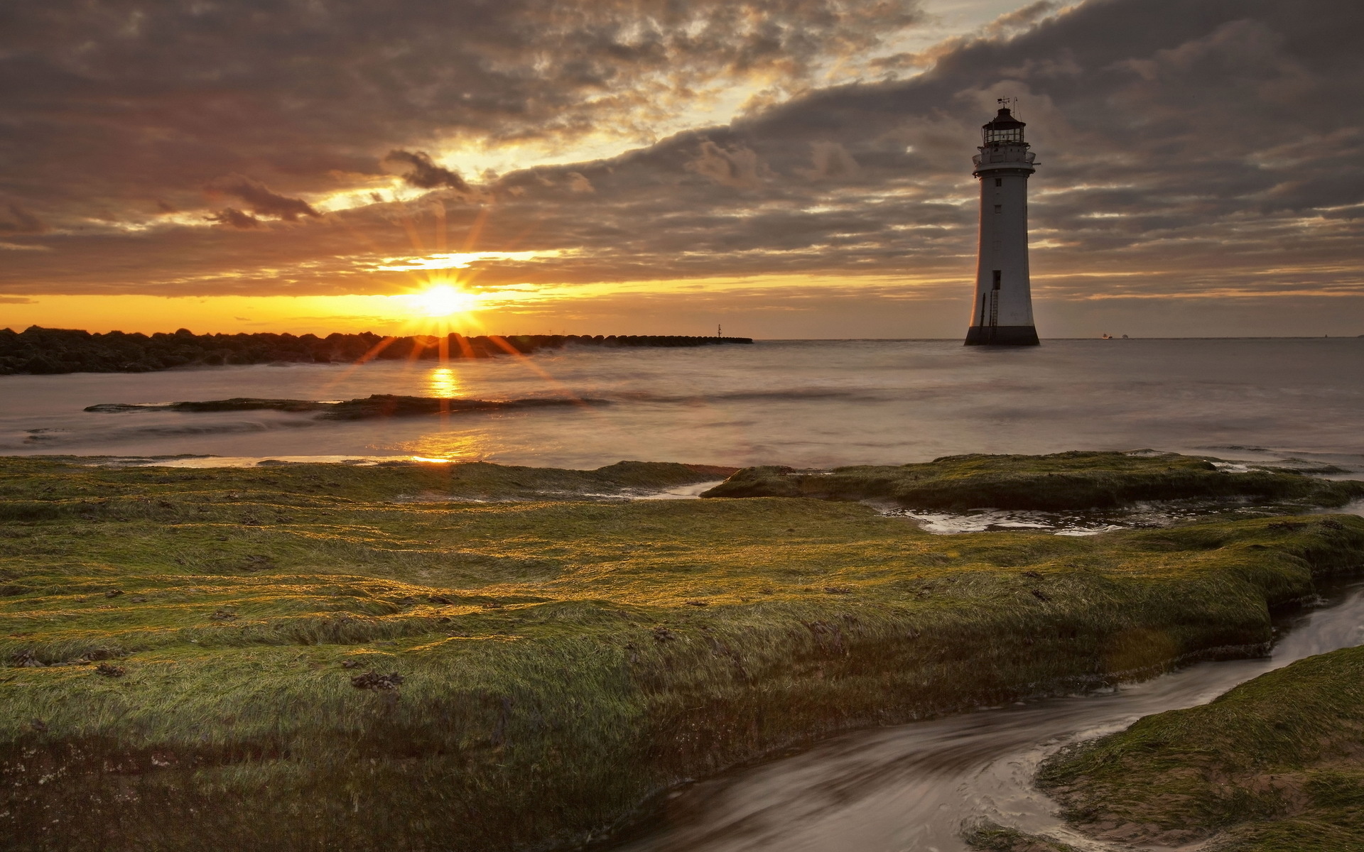 sea, Sunset, Lighthouse, Landscape Wallpapers HD / Desktop and Mobile ...