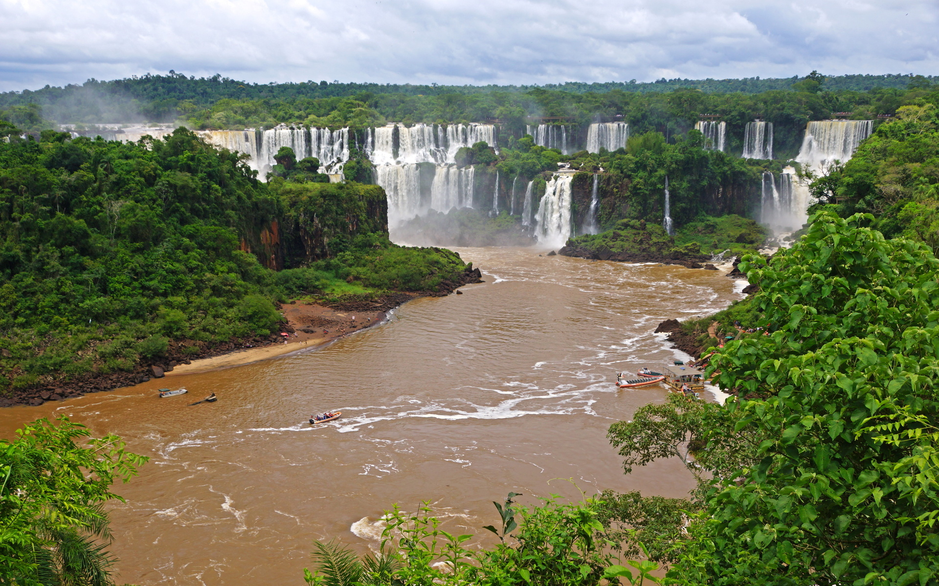 waterfalls, Brazil, River, Landscape, Iguazu, Nature Wallpapers HD ...