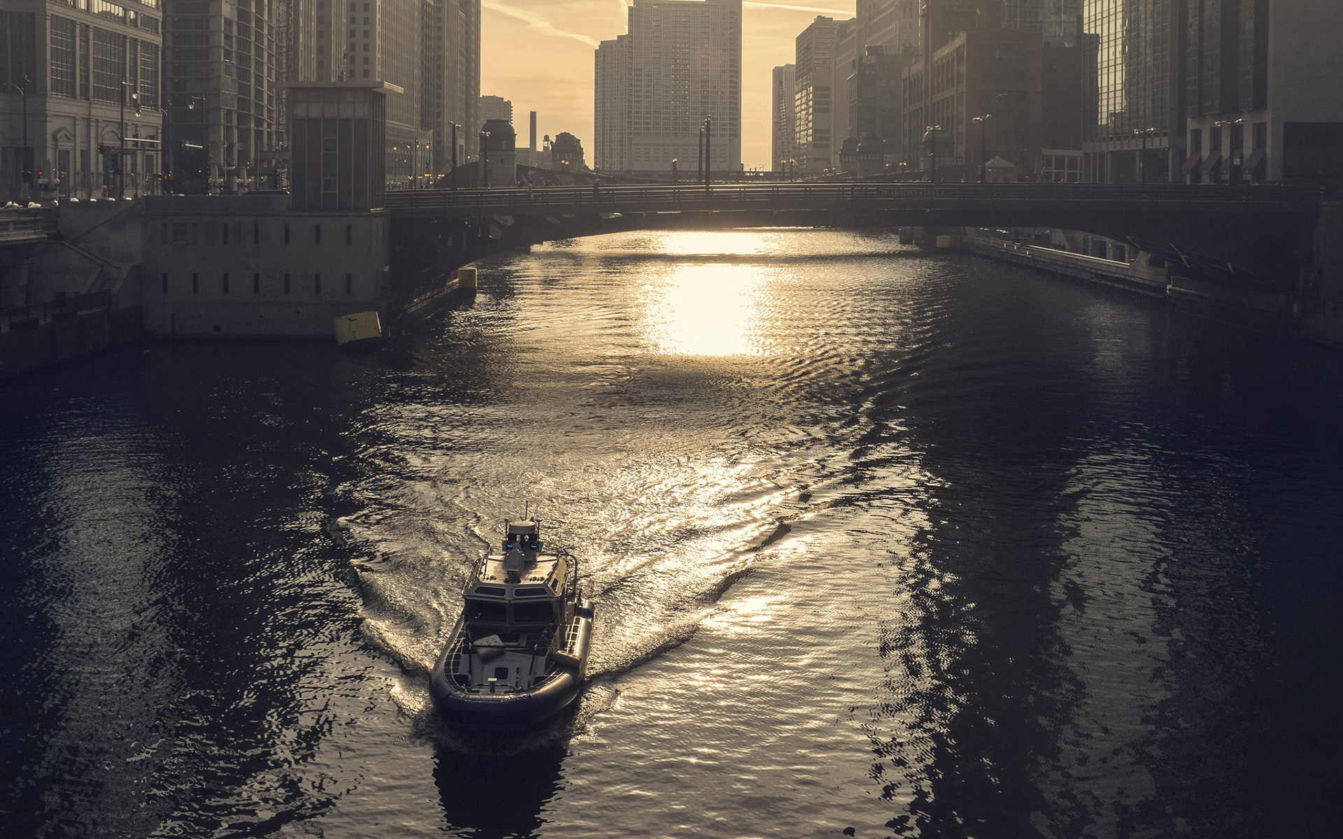 chicago, Buildings, Boat, River, Bridge Wallpapers HD / Desktop and ...