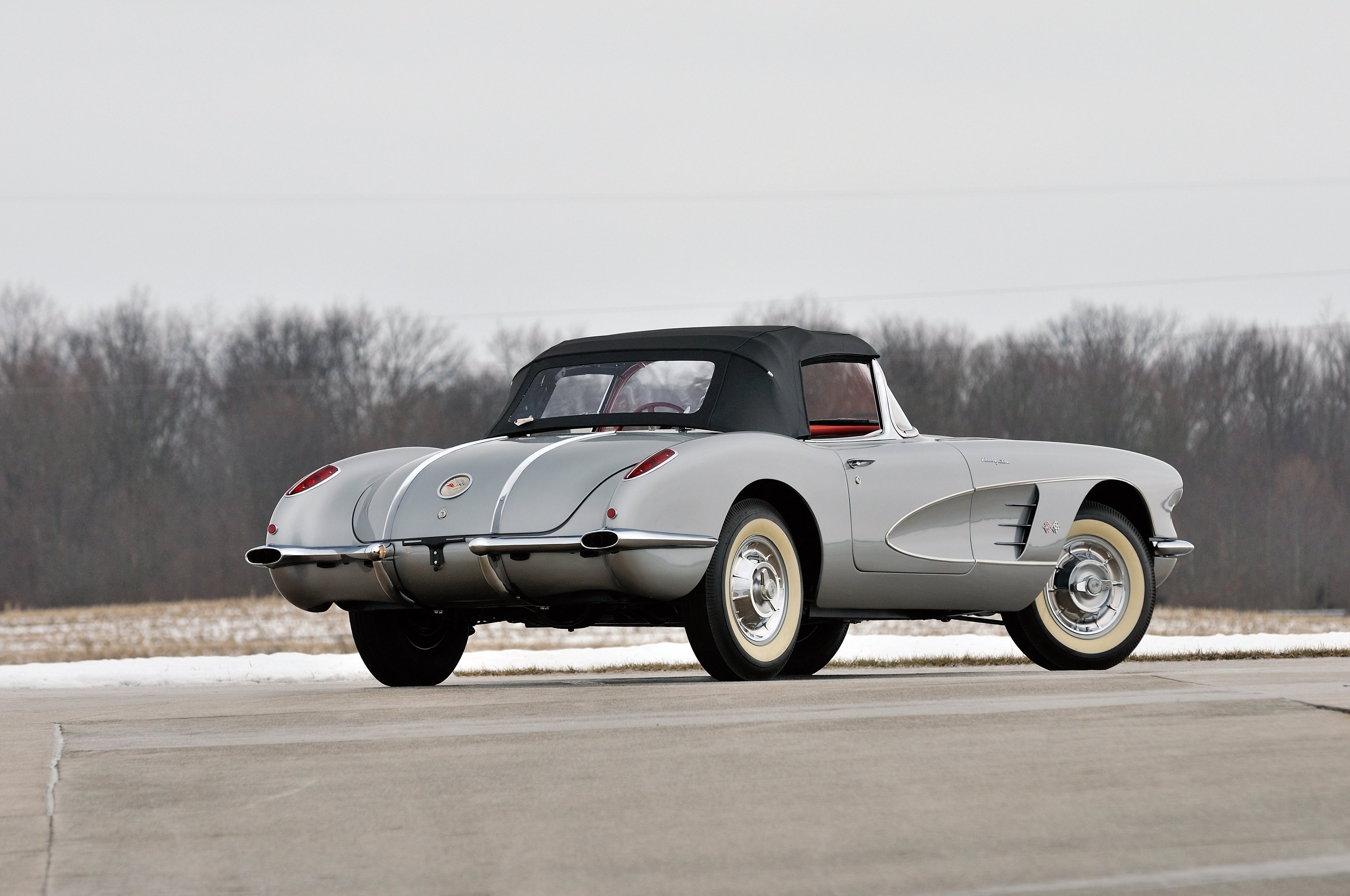 1958, Chevrolet, Corvette, 283, 290hp, Fuel, Injection, Inca silver ...
