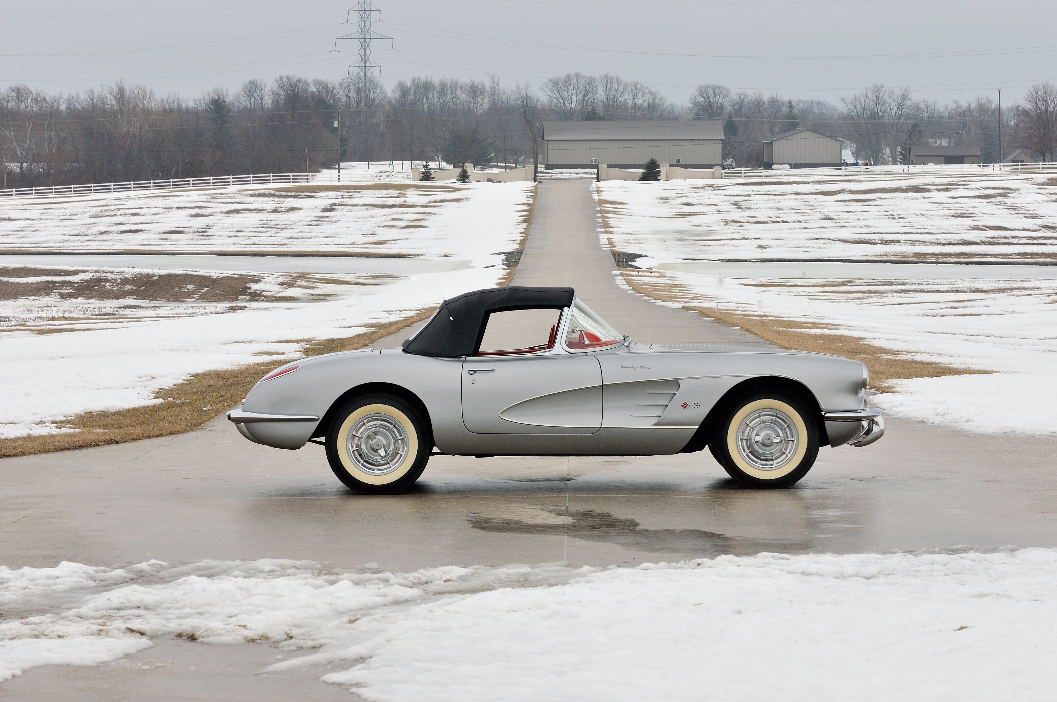 1958, Chevrolet, Corvette, 283, 290hp, Fuel, Injection, Inca silver ...
