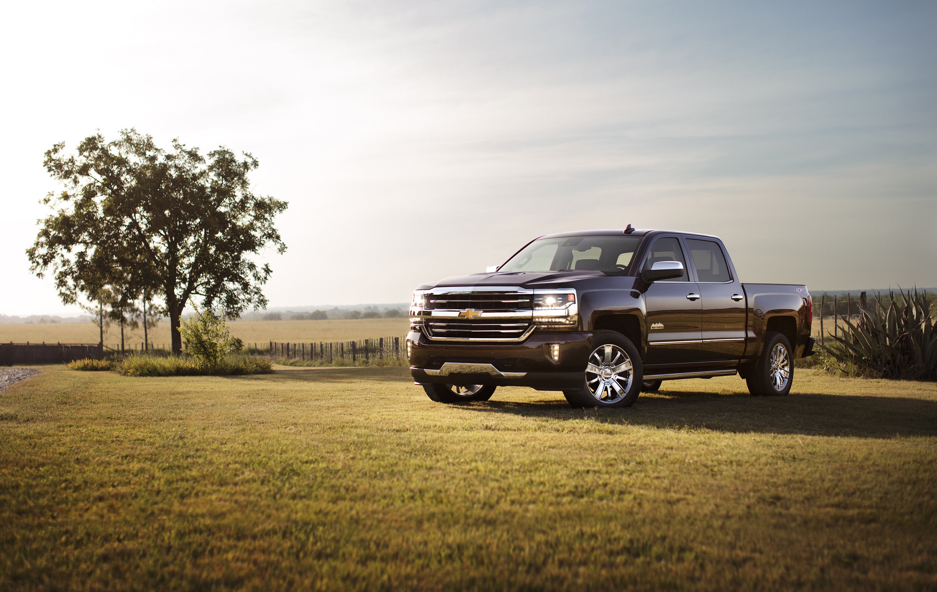 2016, Chevrolet, Silverado, High, Country, Crew, Cab, Pickup Wallpapers ...