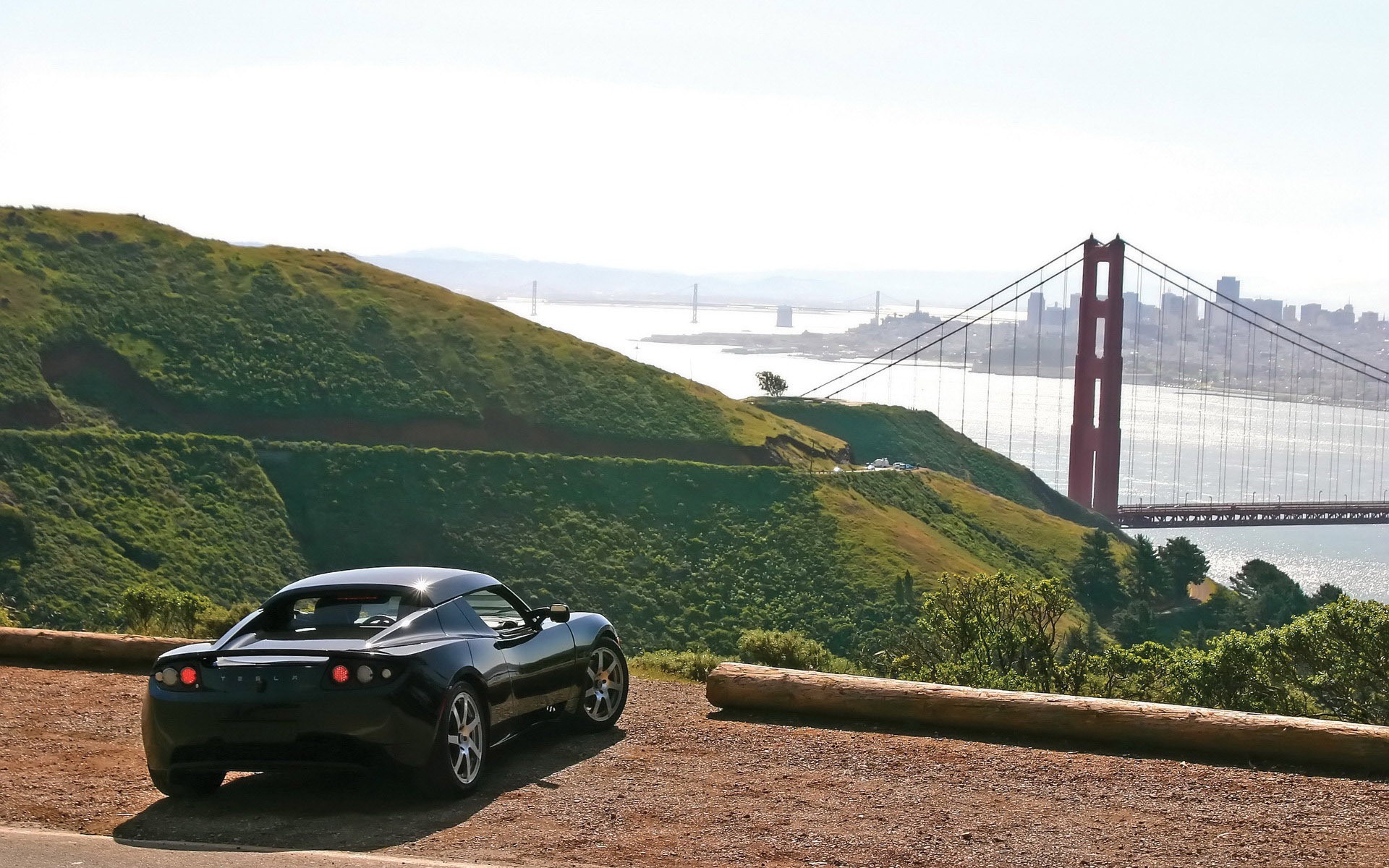 landscapes, Cars, Golden, Gate, Bridge, Tesla Wallpapers HD / Desktop ...