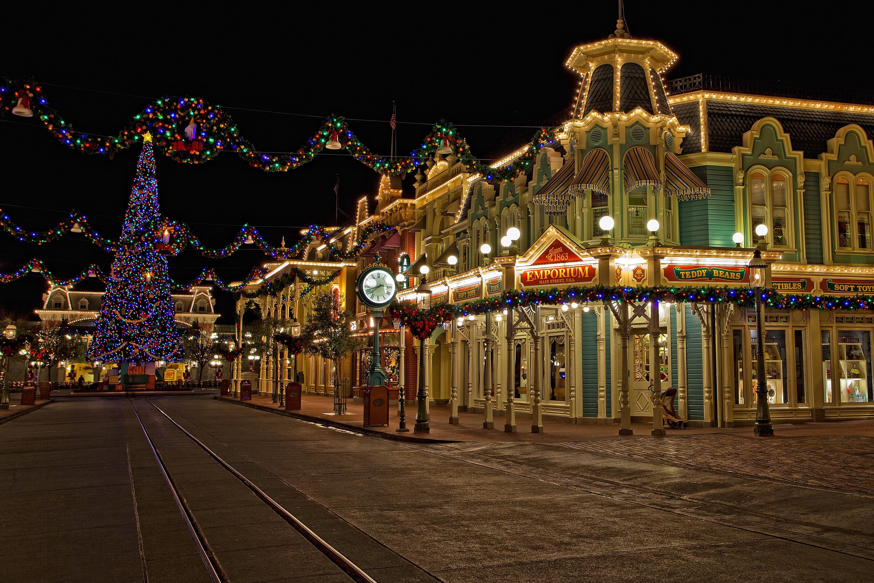 usa, Disneyland, Parks, Houses, Christmas, Hdr, California, Anaheim ...