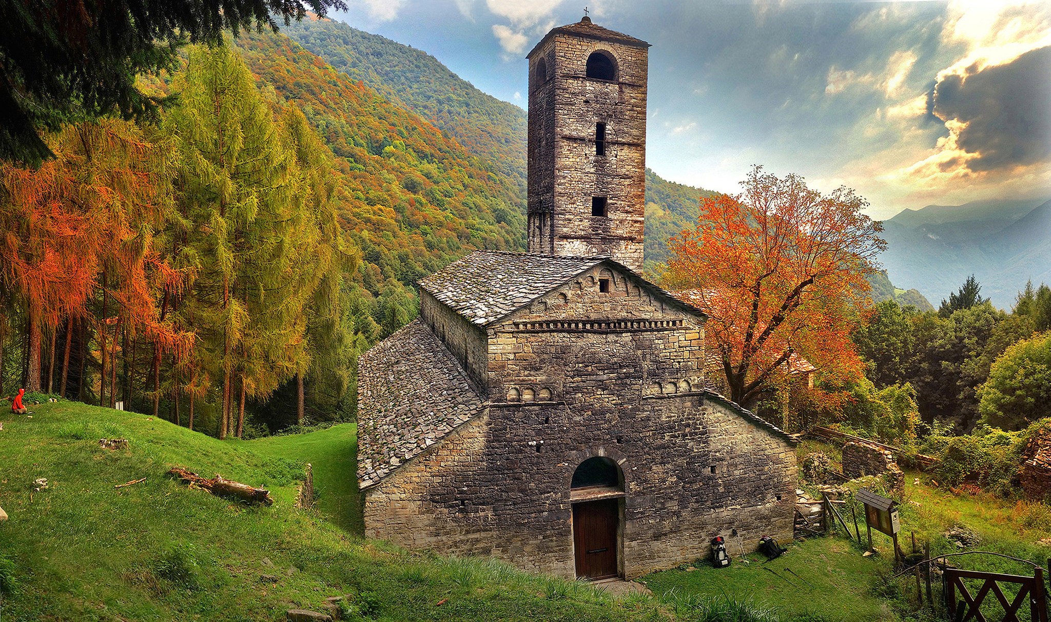 houses, Italy, Mountains, Alps, Lombardy, Nature Wallpapers HD ...