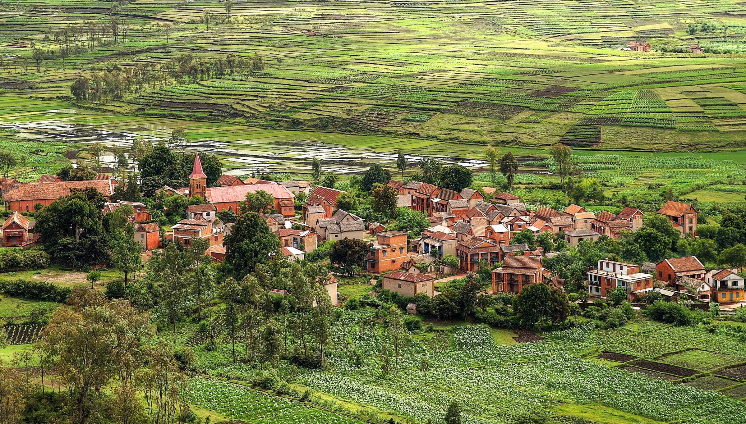 madagascar, Small, Towns, Houses, Fields, Toliara, Cities Wallpapers HD ...