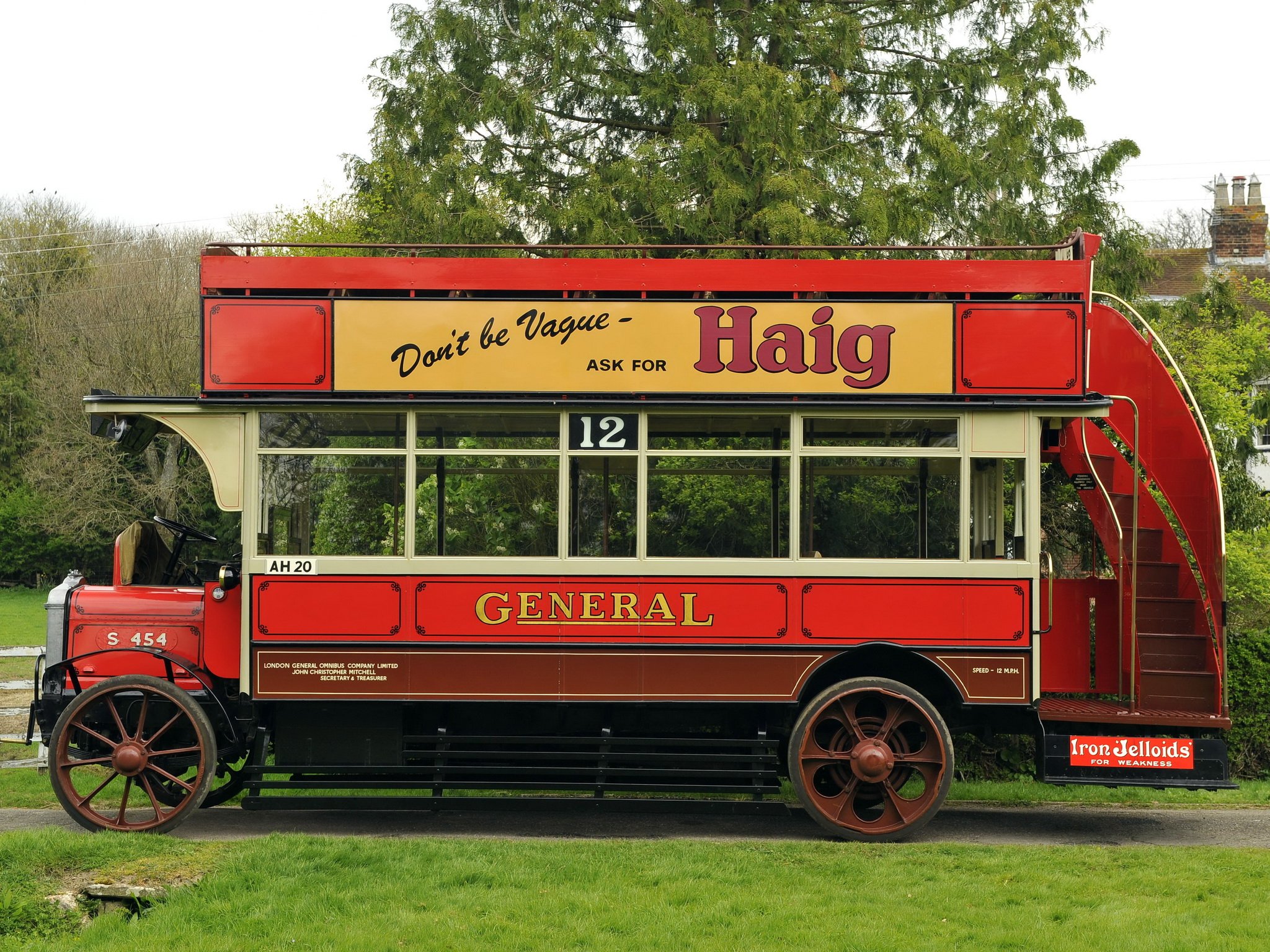 1922, Aec, Type s, Double, Deck, Bus, Transport, Semi, Tractor, Retro ...