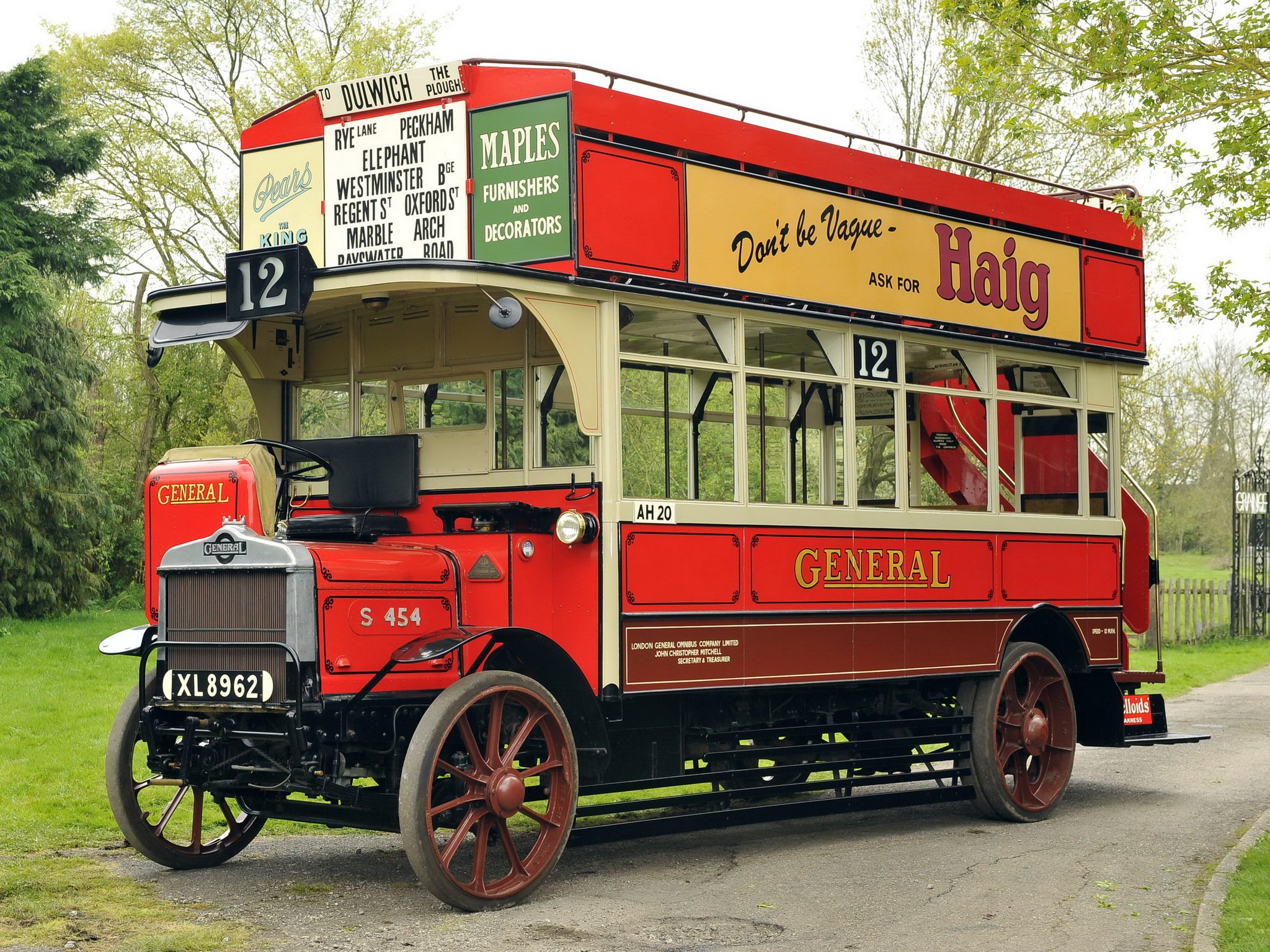1922, Aec, Type s, Double, Deck, Bus, Transport, Semi, Tractor, Retro ...