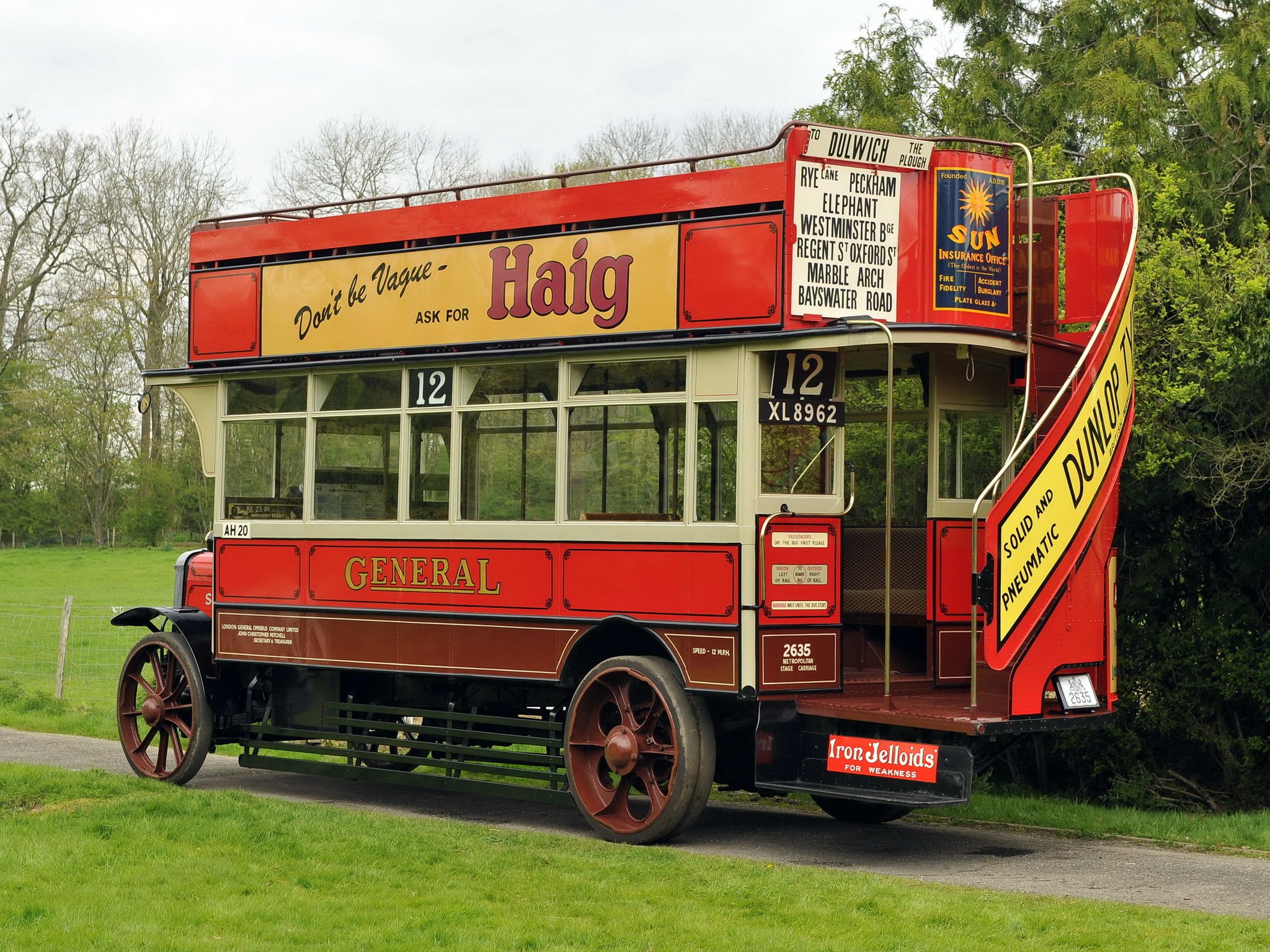 1922, Aec, Type s, Double, Deck, Bus, Transport, Semi, Tractor, Retro ...