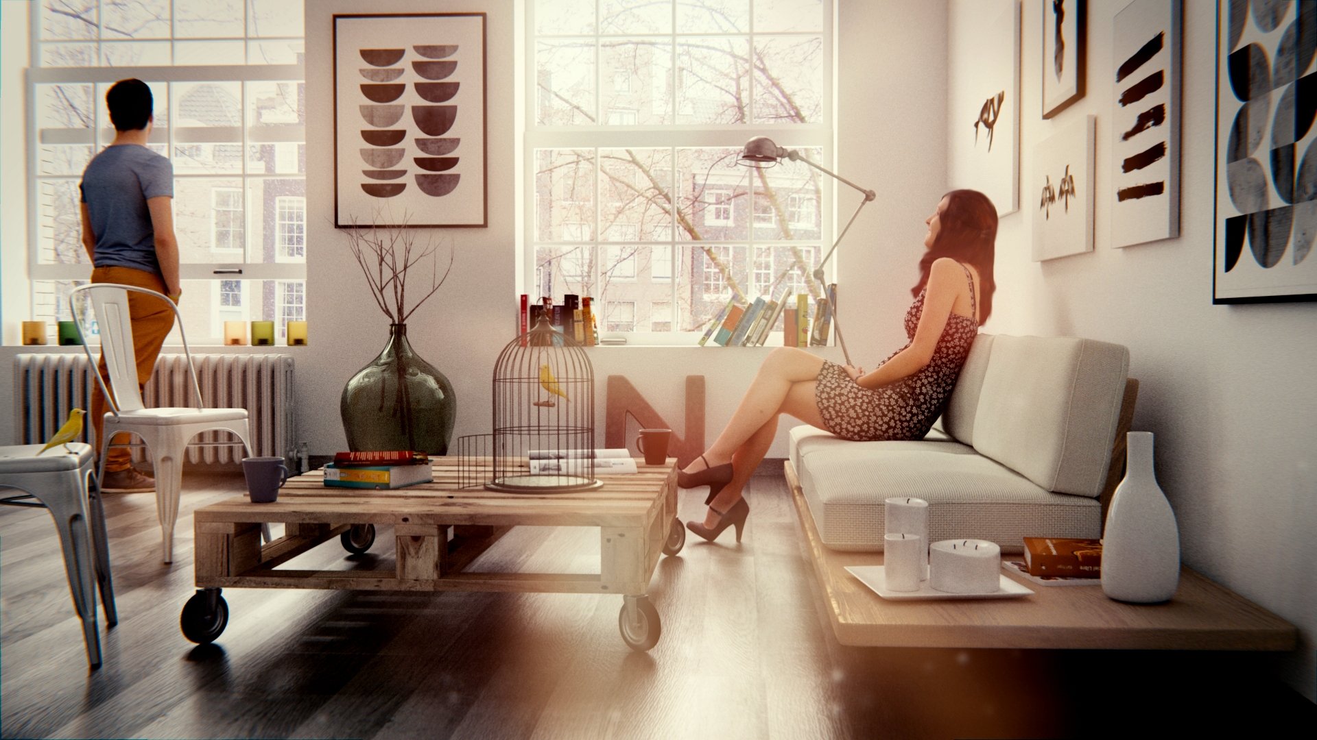 interior, Design, Room, Furniture, Architecture, House, Condo ...