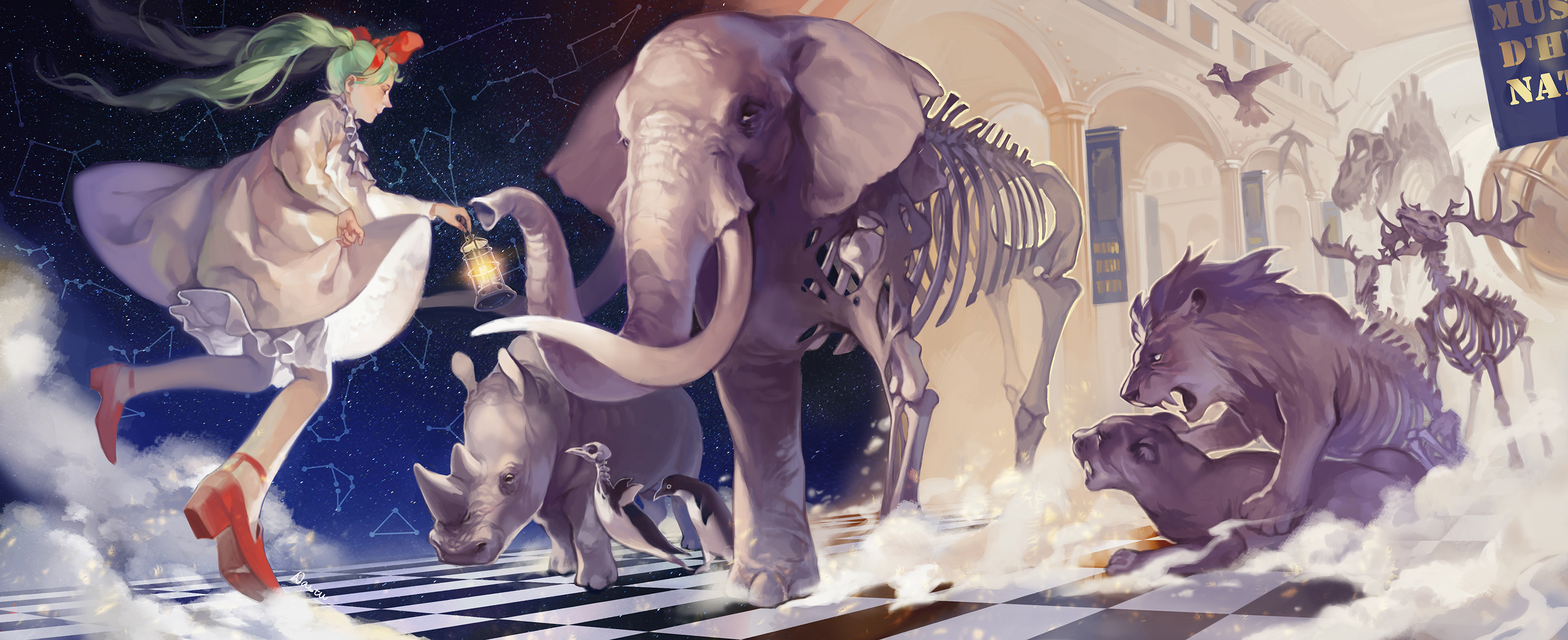 vocaloid, Animal, Bird, Elephant, Hatsune, Miku, Lion, Nastu, Penguin ...