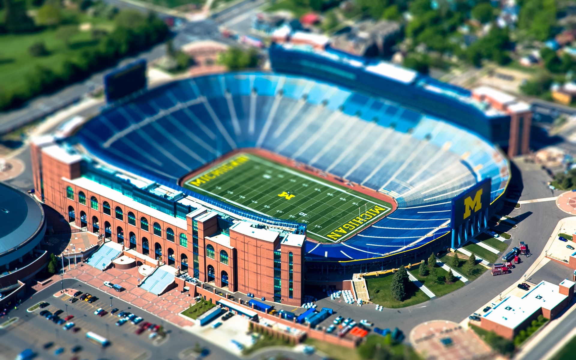 michigan, State, University, Stadium, Tilt shift, Football Wallpapers ...